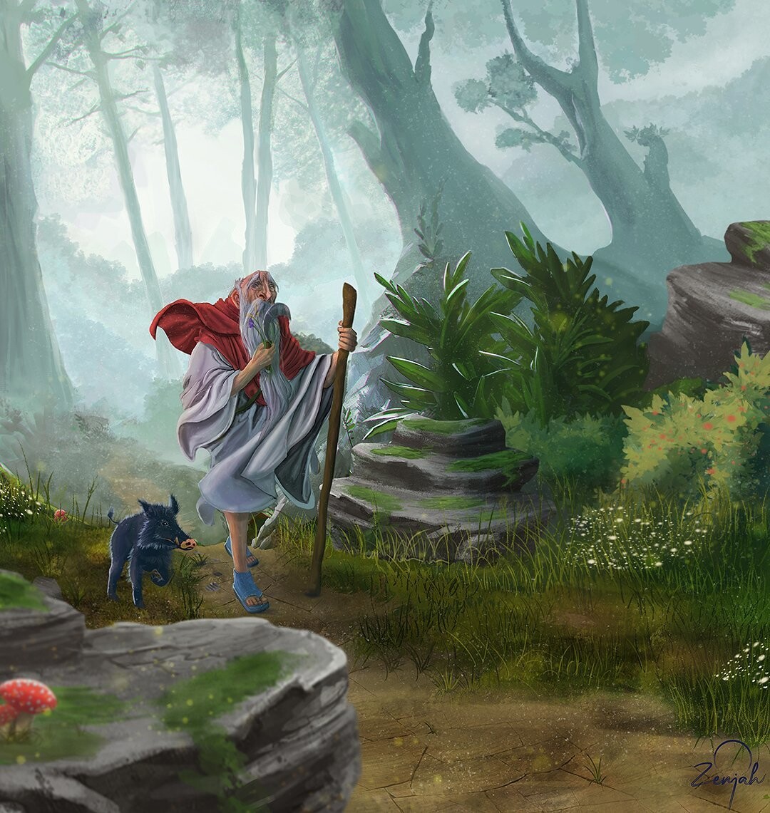 ArtStation - La cueillette de Panoramix