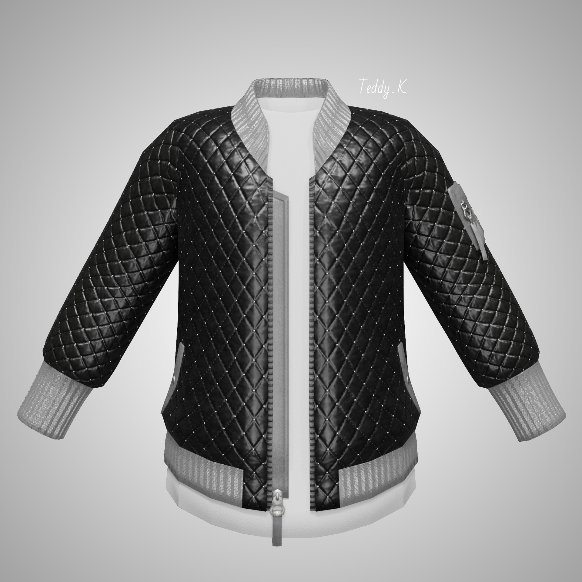 ArtStation - [Zepeto] Black Diamond Leather-Jacket