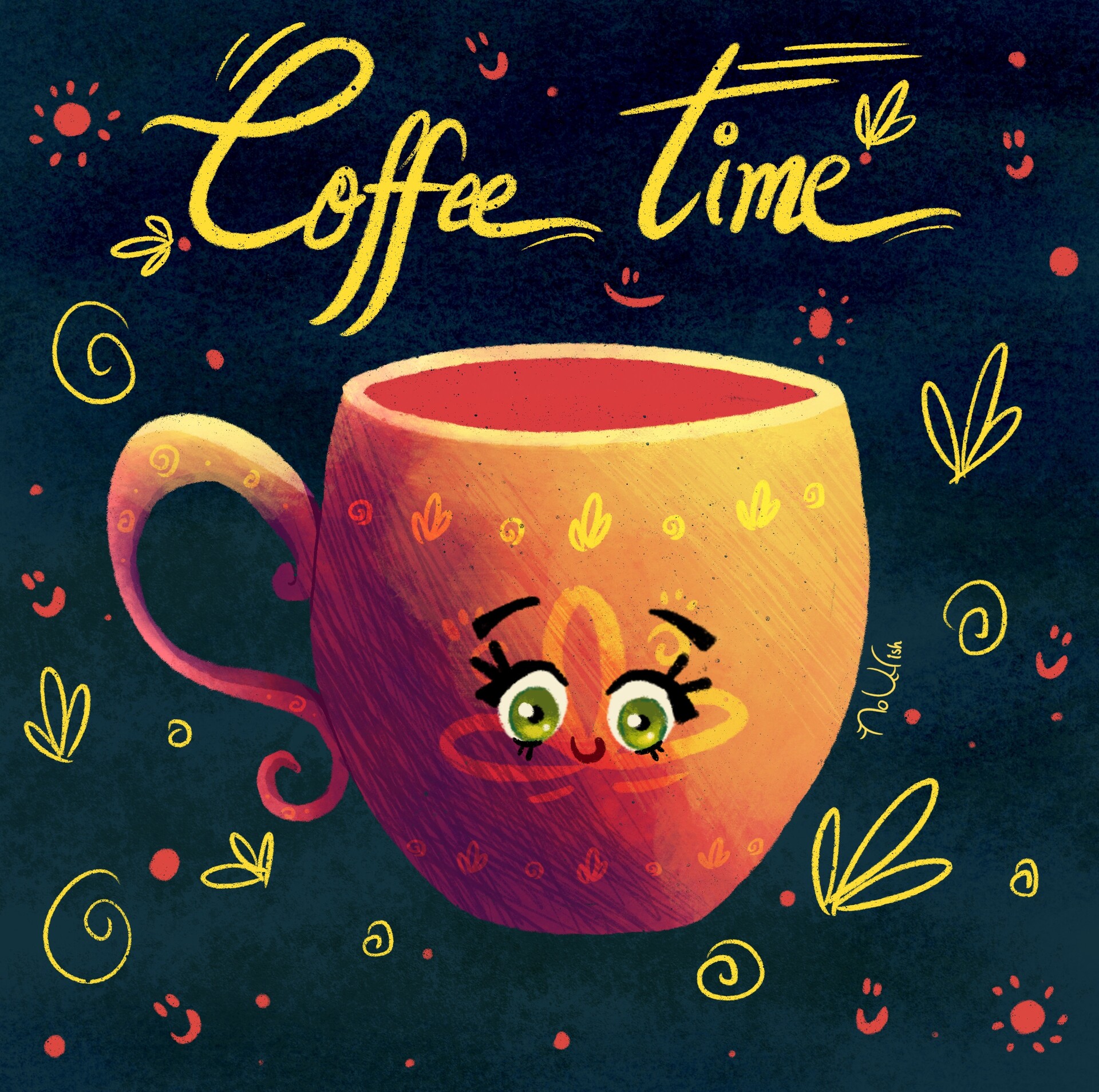 ArtStation - happy cup