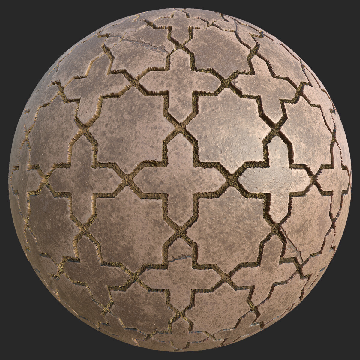 ArtStation - Tile Texture with Cross Pattern
