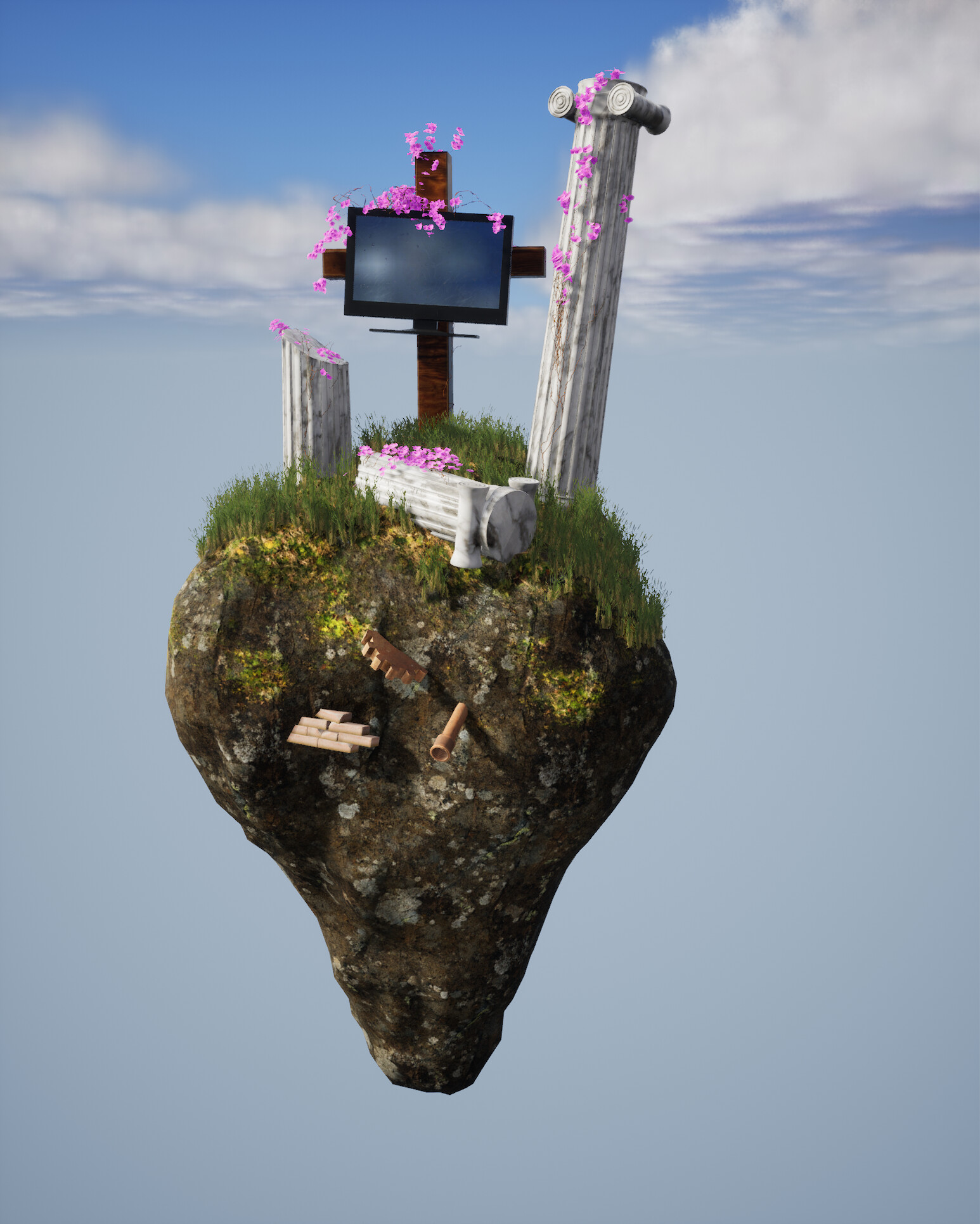 ArtStation - Floating Island Diorama