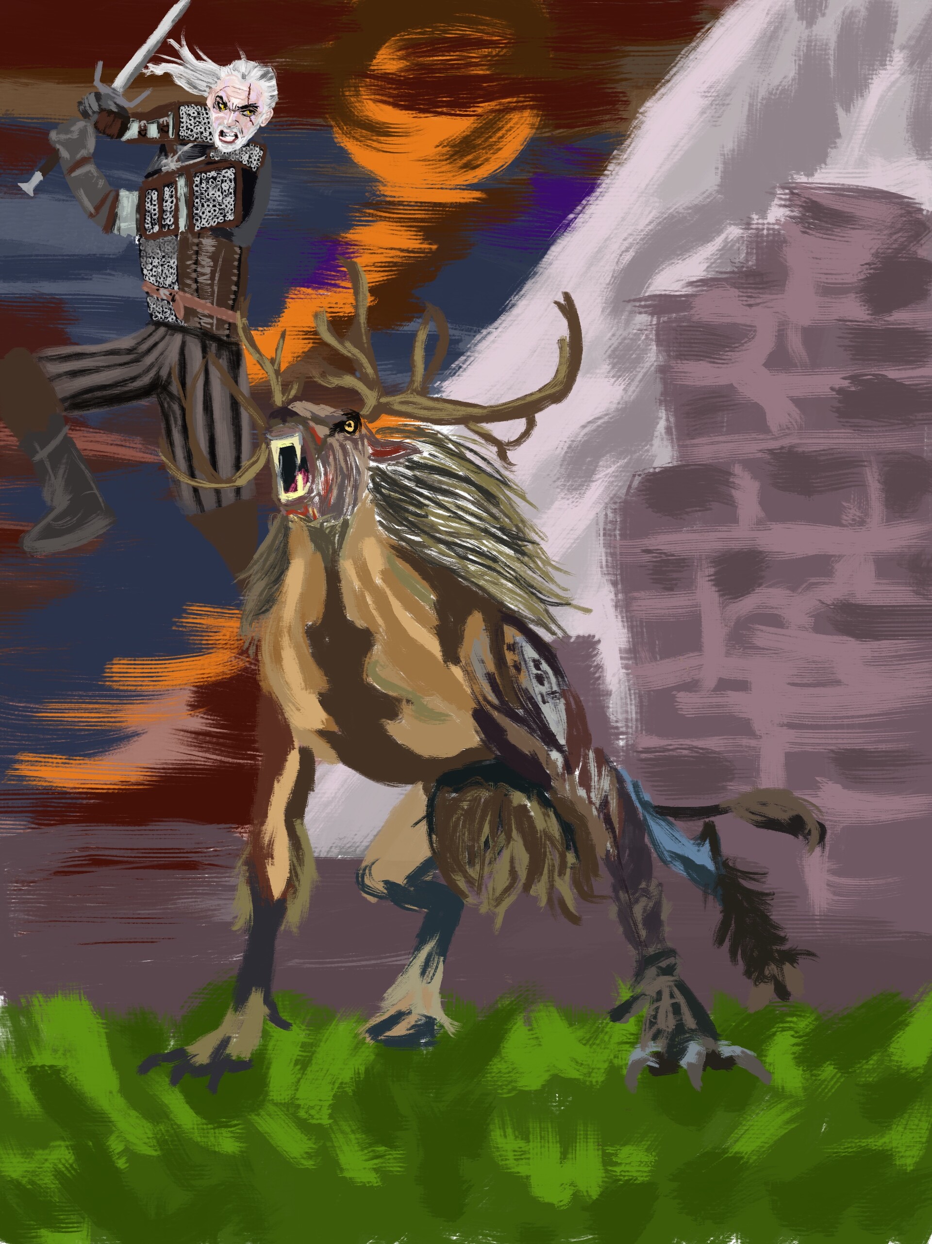 ArtStation - Witcher vs beast