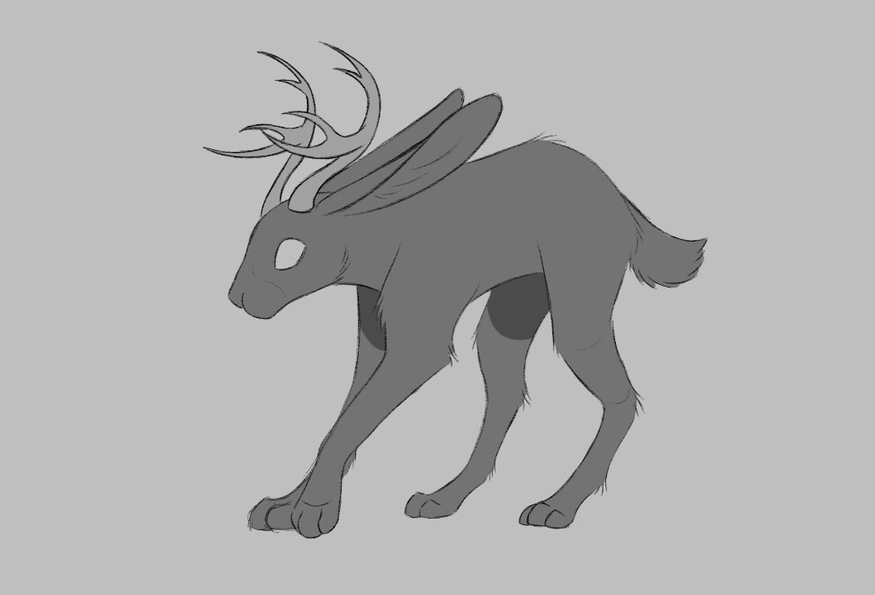 ArtStation - Jackalope & Rabbit Study