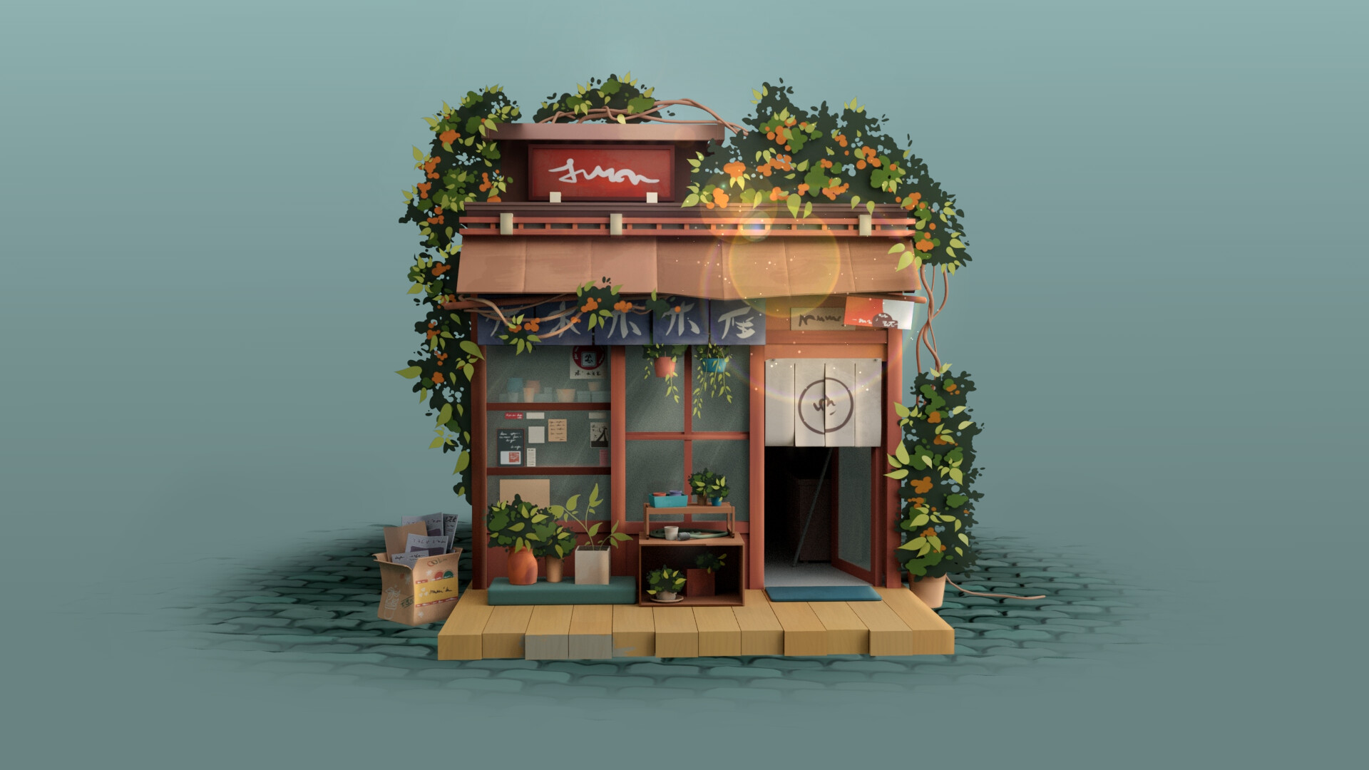 ArtStation - Flower Shop _ Modeling 3D