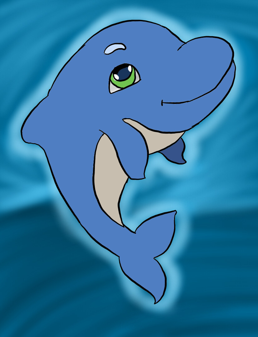 ArtStation - cute dolphin