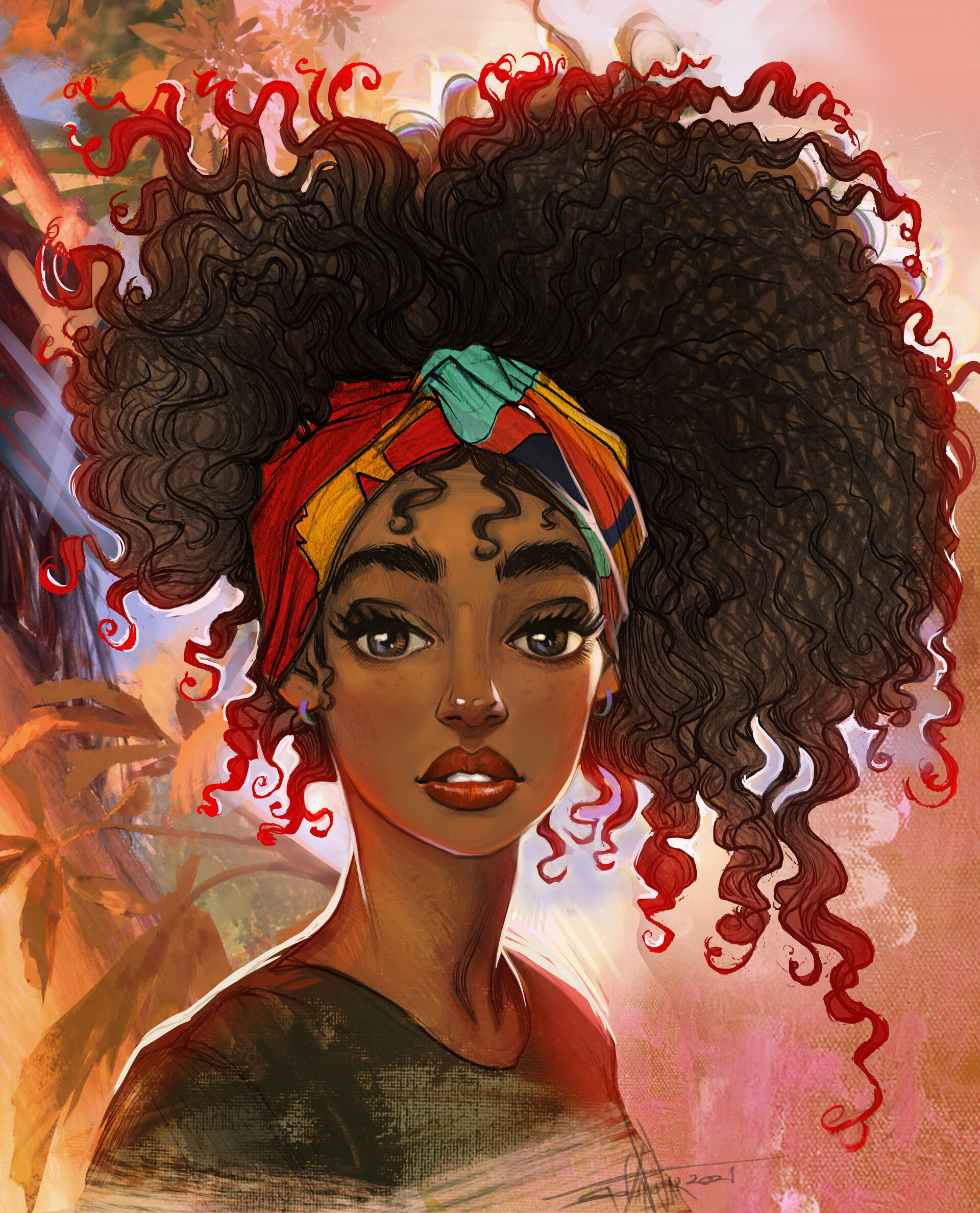 ArtStation - for fun, an afro portrait 😉