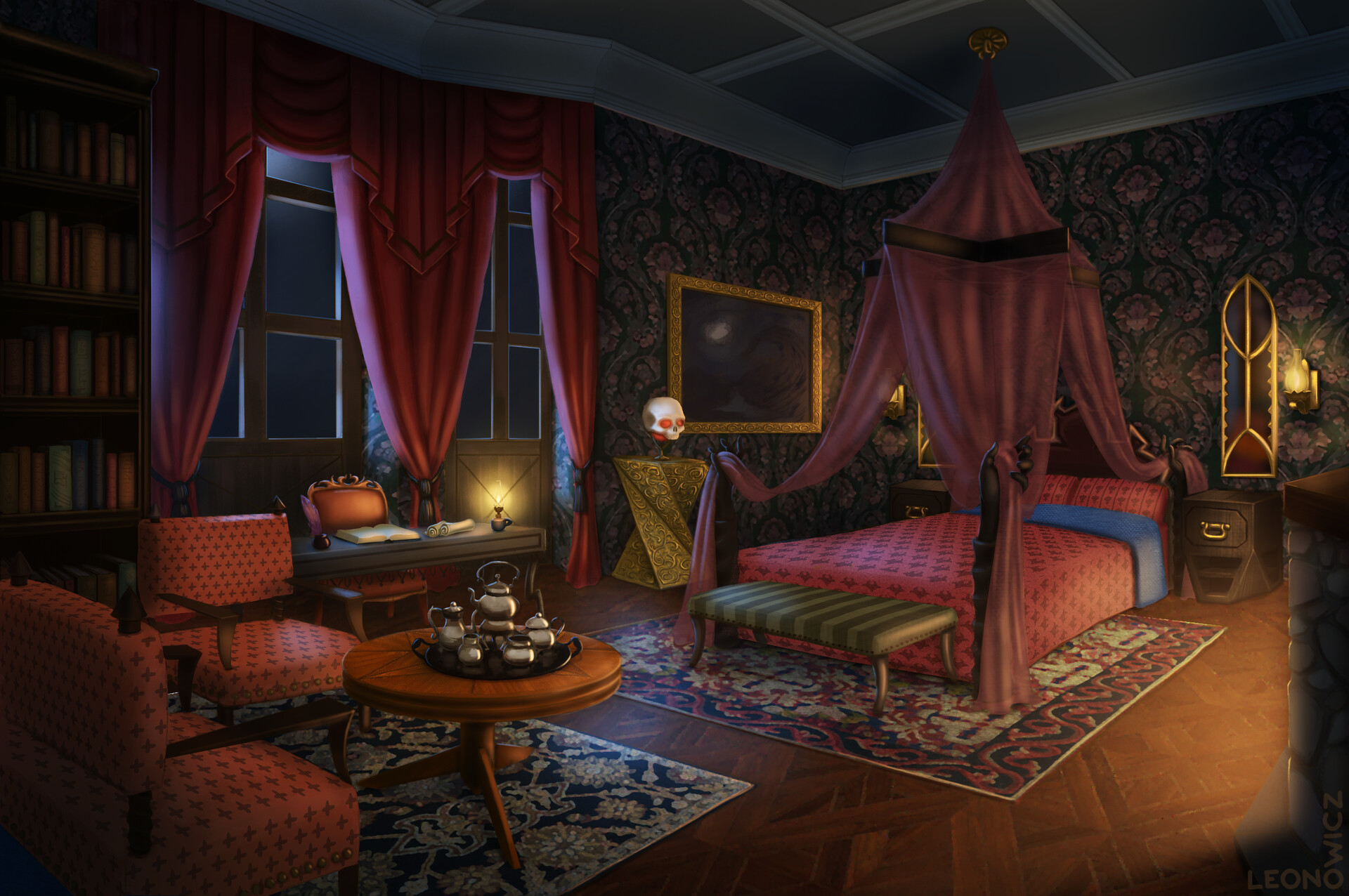 Castle Bedroom Interior