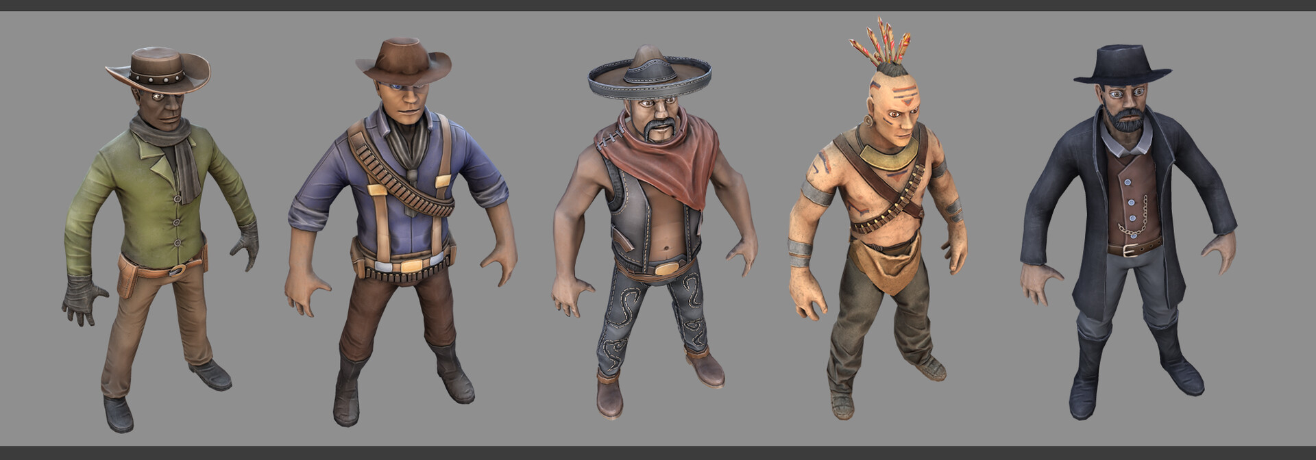 ArtStation - Low poly characters for mobile project