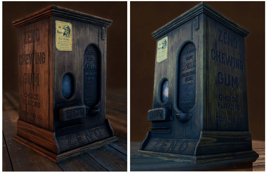 ArtStation - Old 'skool' gum machine