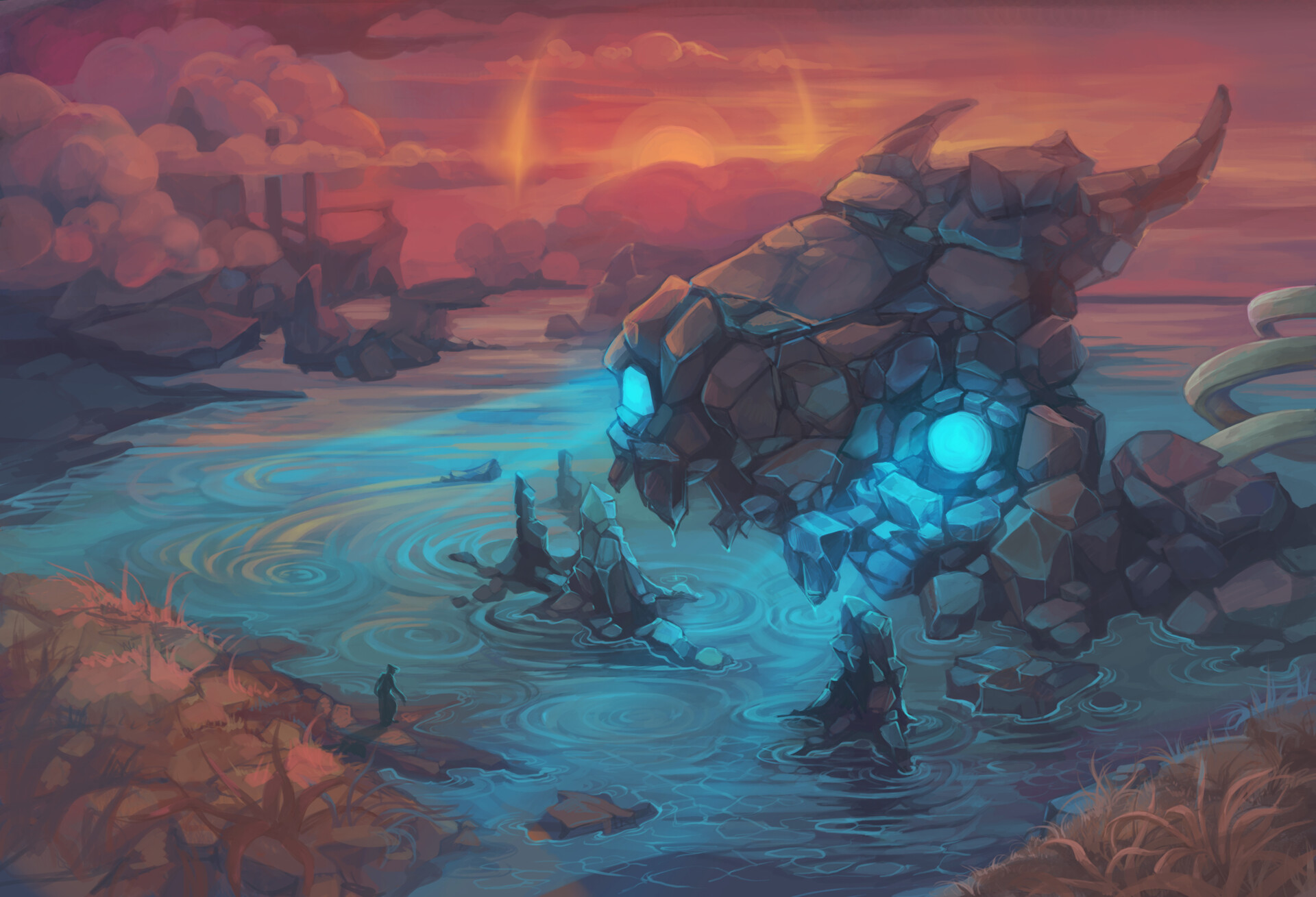 ArtStation - monster`s sunset