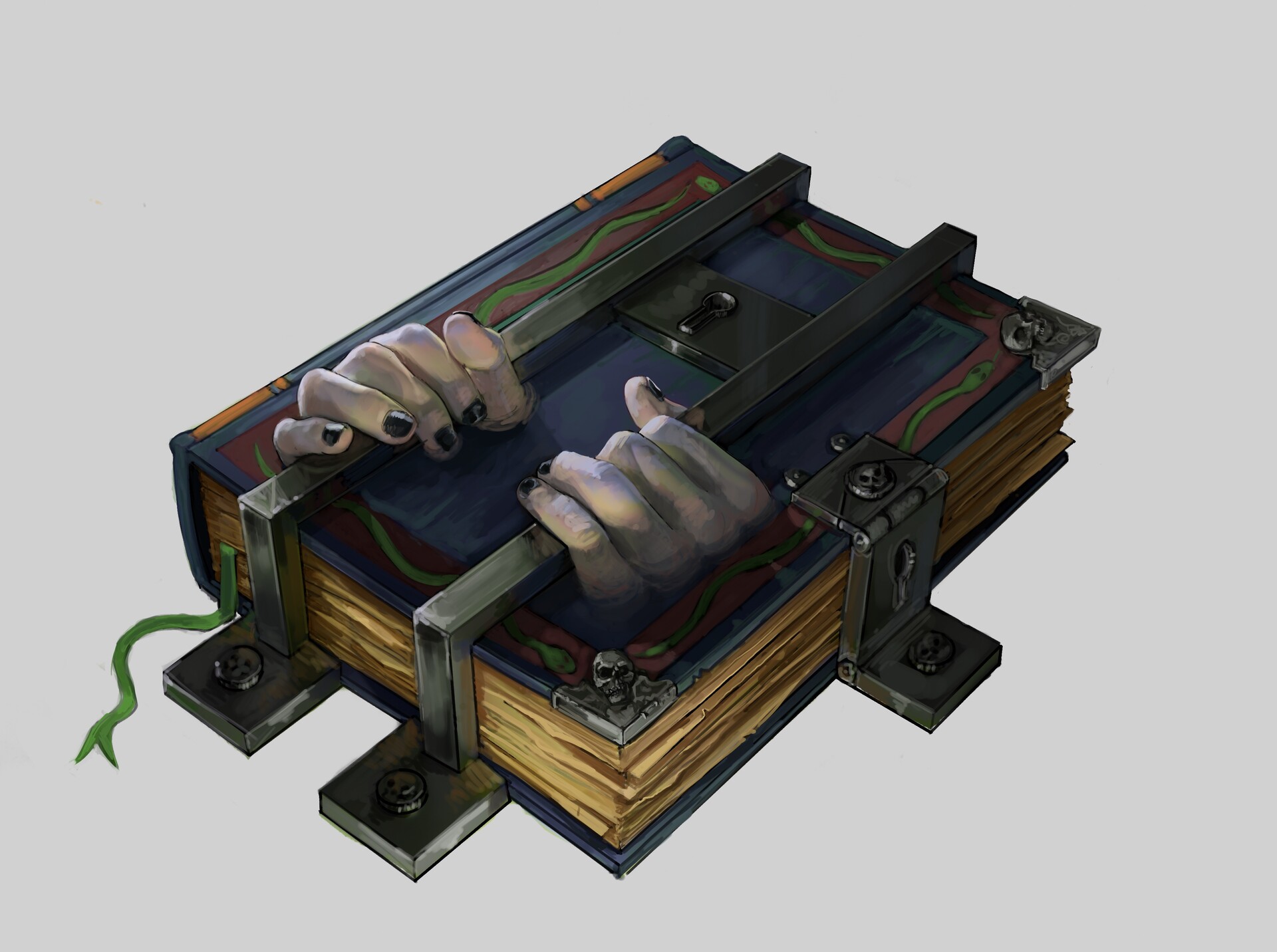 ArtStation - A spooky tome prop