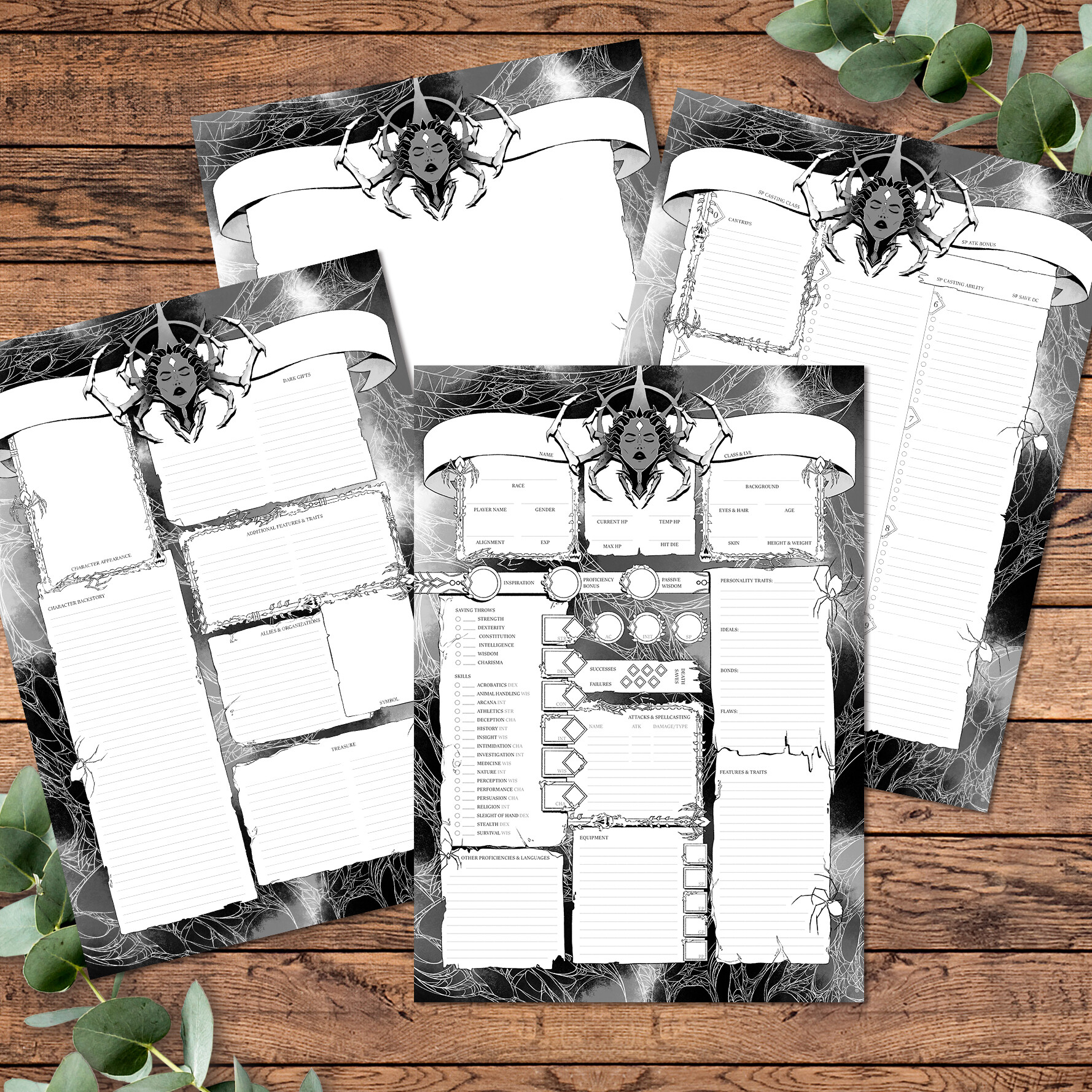 Sirin Doodles - D&D Character Sheets