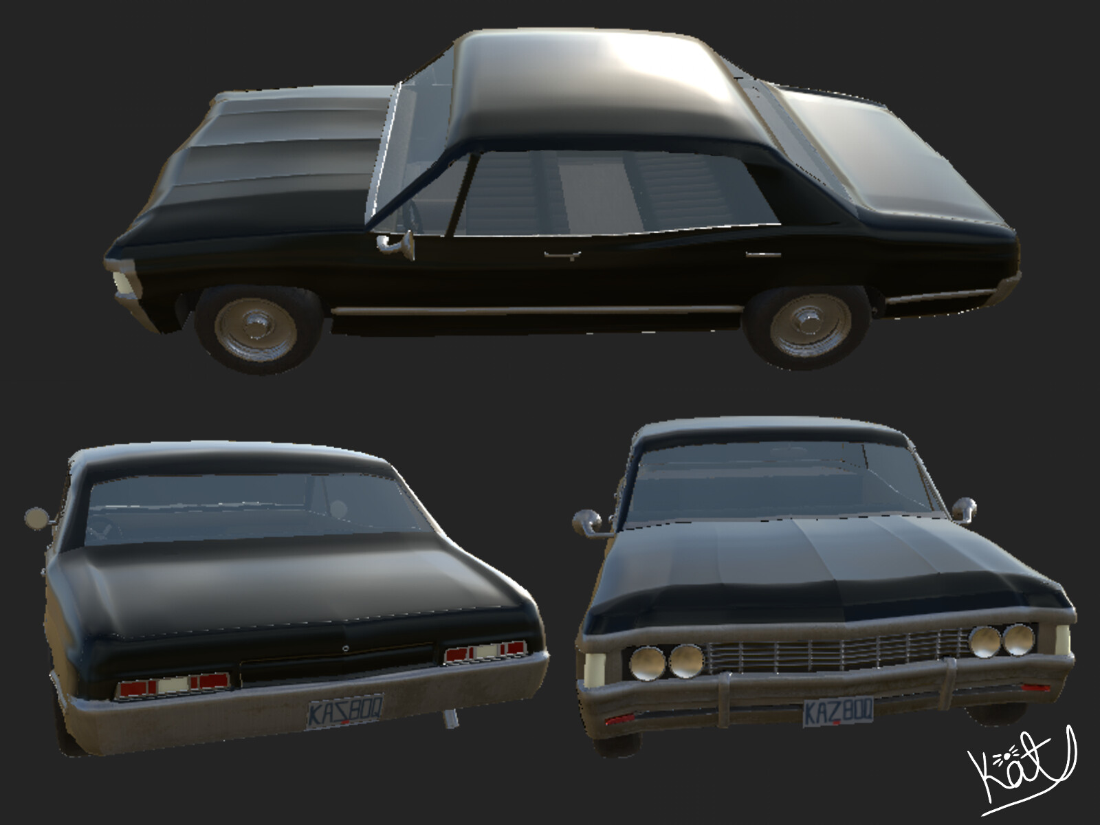 ArtStation - 1967 Chevy Impala