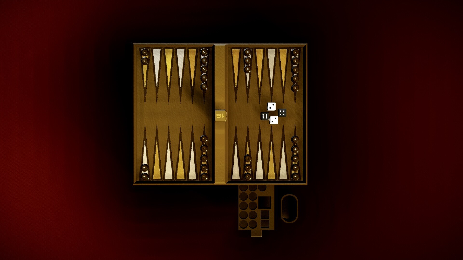 Lazy Bear 3D - Backgammon Board Game / 3D Printable