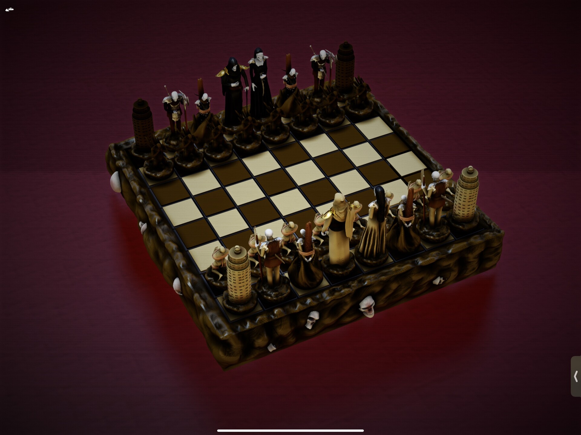 Lazy Bear 3D - Death Chess Set