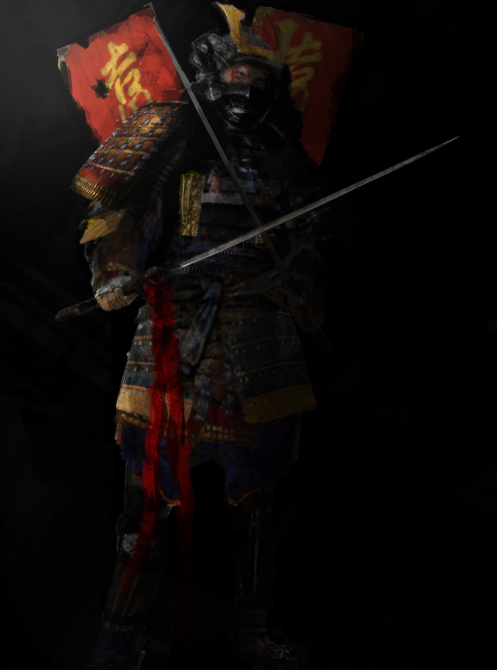 ArtStation - Double bladed Samurai