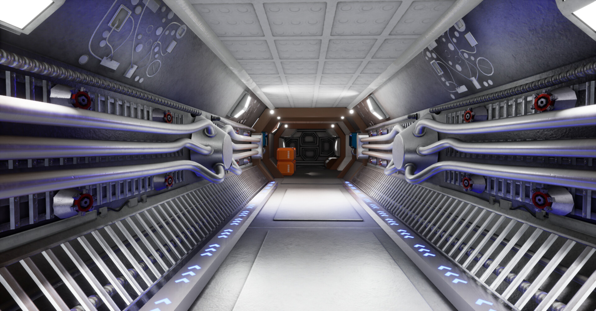 ArtStation - Sci-fi Corridor game environment inspired by Alien Isolation