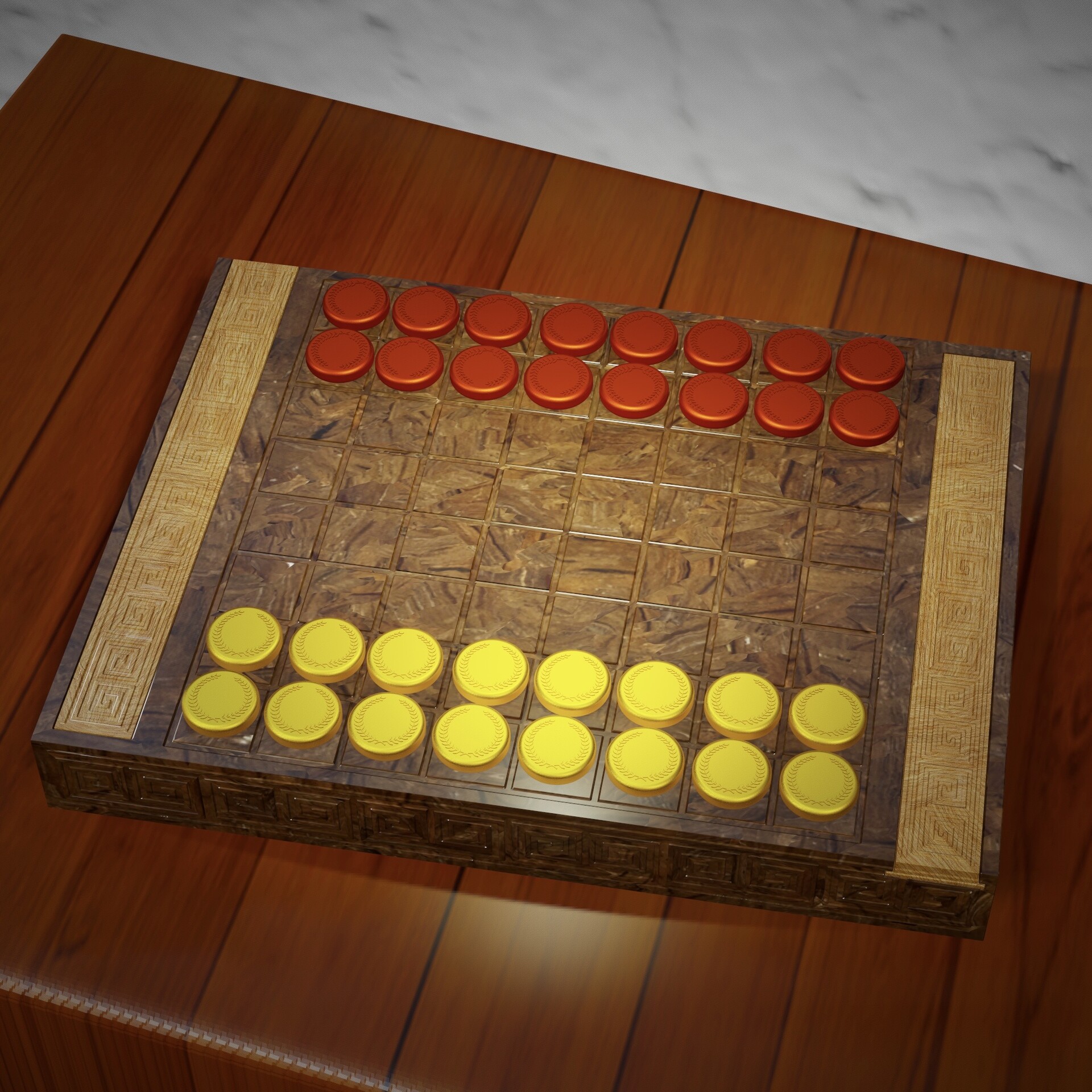 ArtStation - LUDUS LATRUNCULORUM BOARD GAME