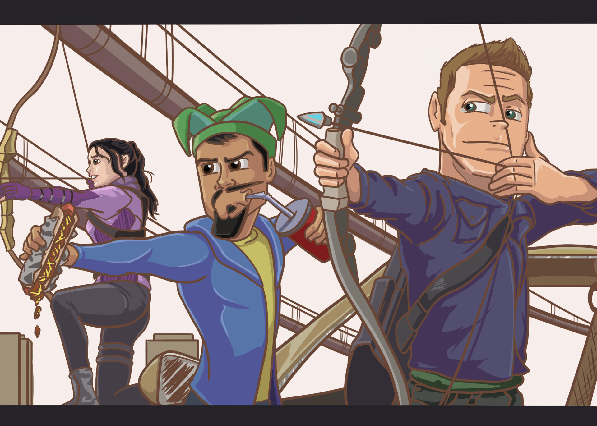 ArtStation - Hawkeye & Kate Bishop meet Lazy Jester