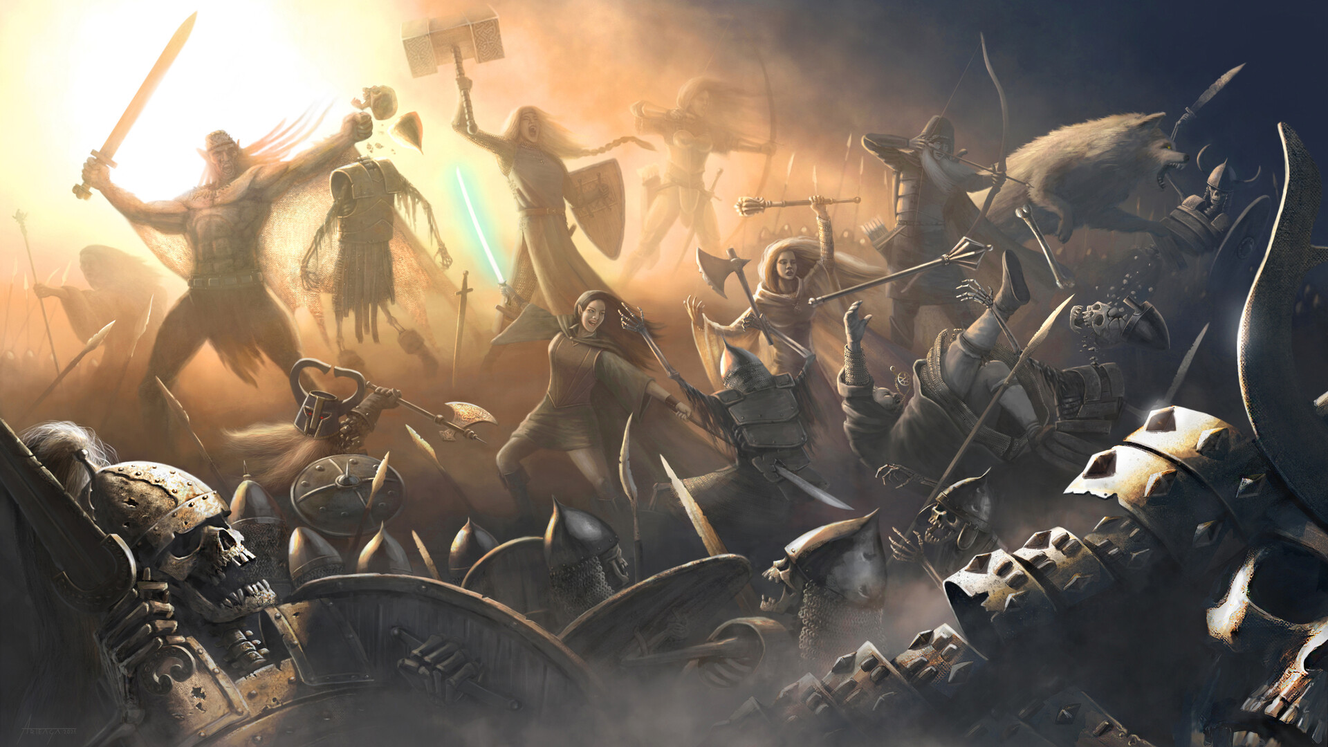 fantasy battle artwork