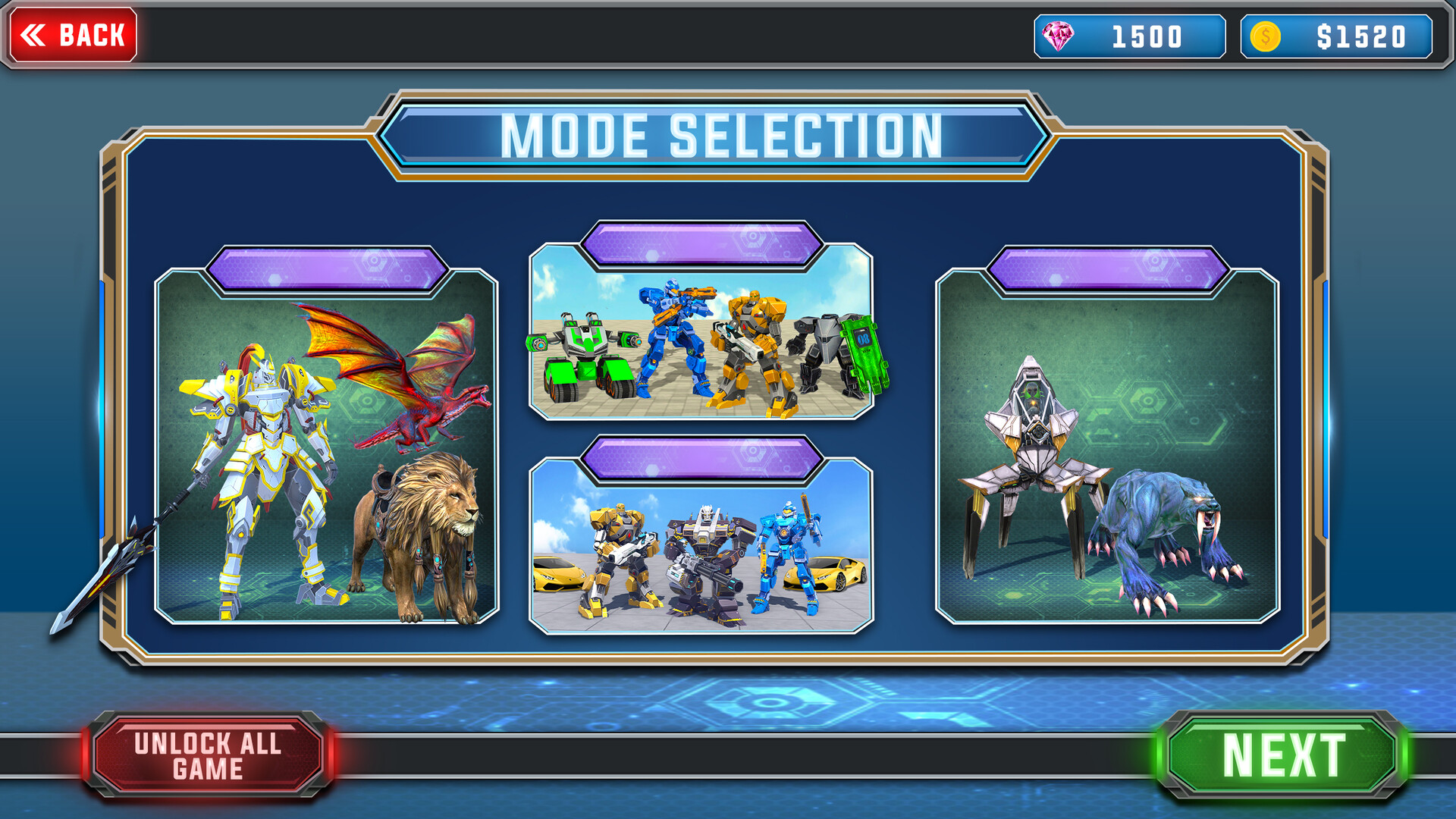 ArtStation - Lion Robot Transformation Game UI/UX Design