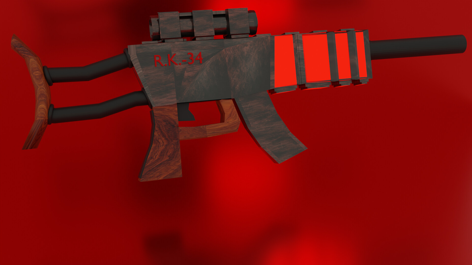 ArtStation - gun for cs 1.6 v.2 with bevel