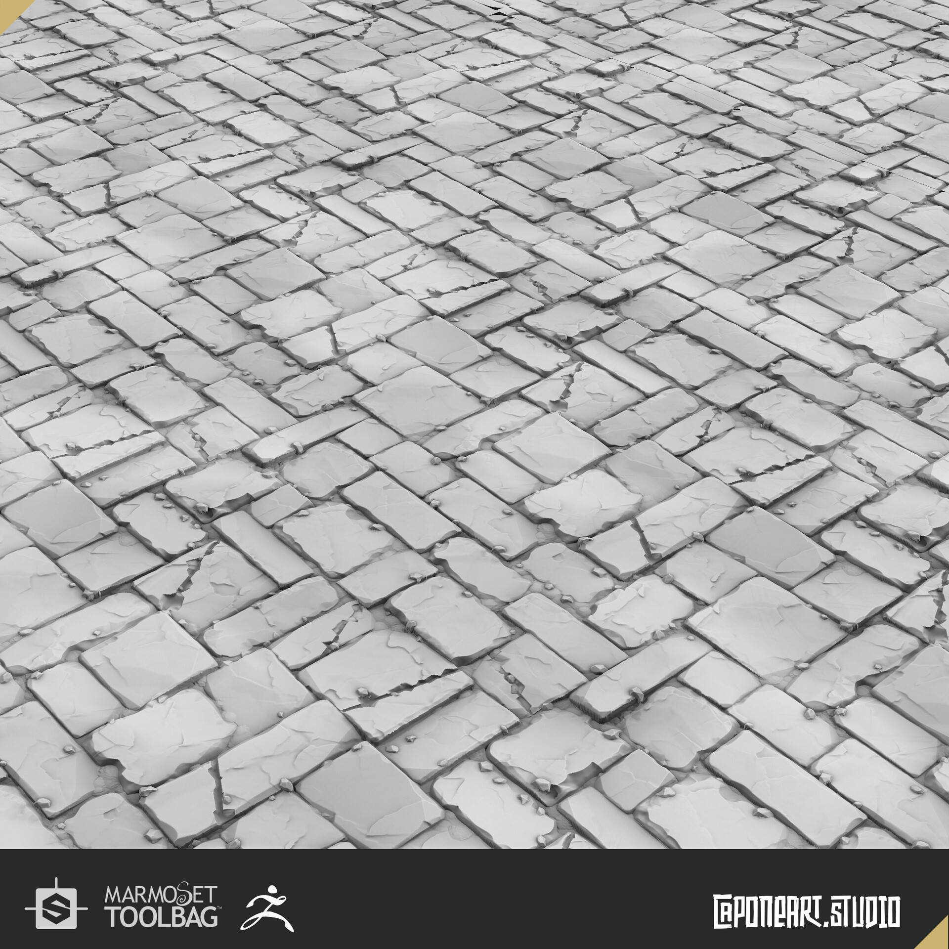 caponeart - Stylized Texture Exploration : Temple Floor