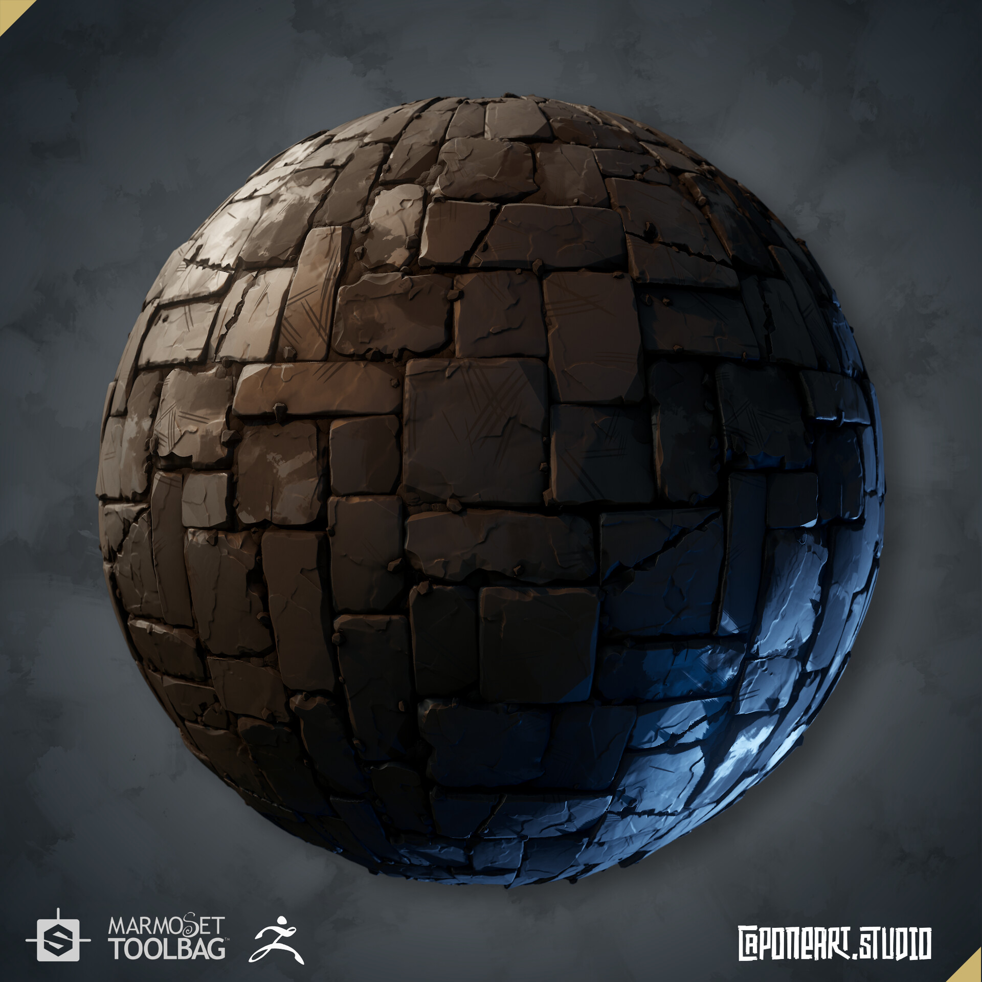 caponeart - Stylized Texture Exploration : Temple Floor