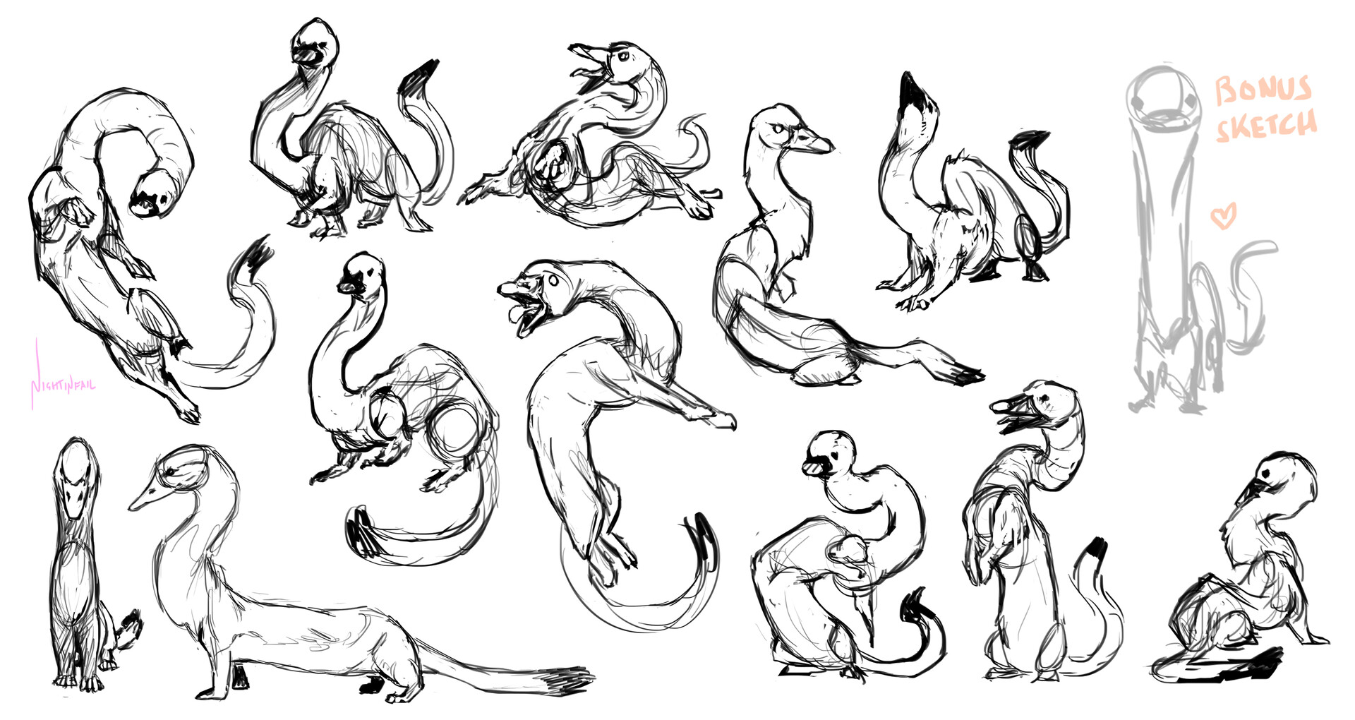 weasel drawing reference