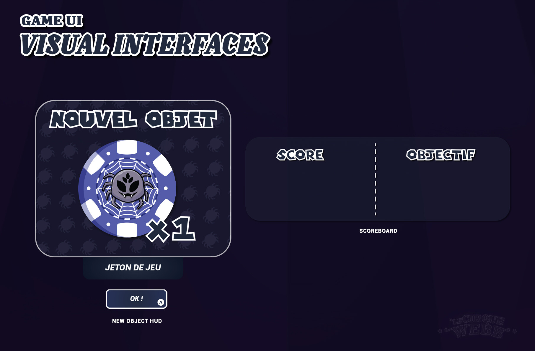 Roxanne Ross - Le Cirque Webb - UI Design