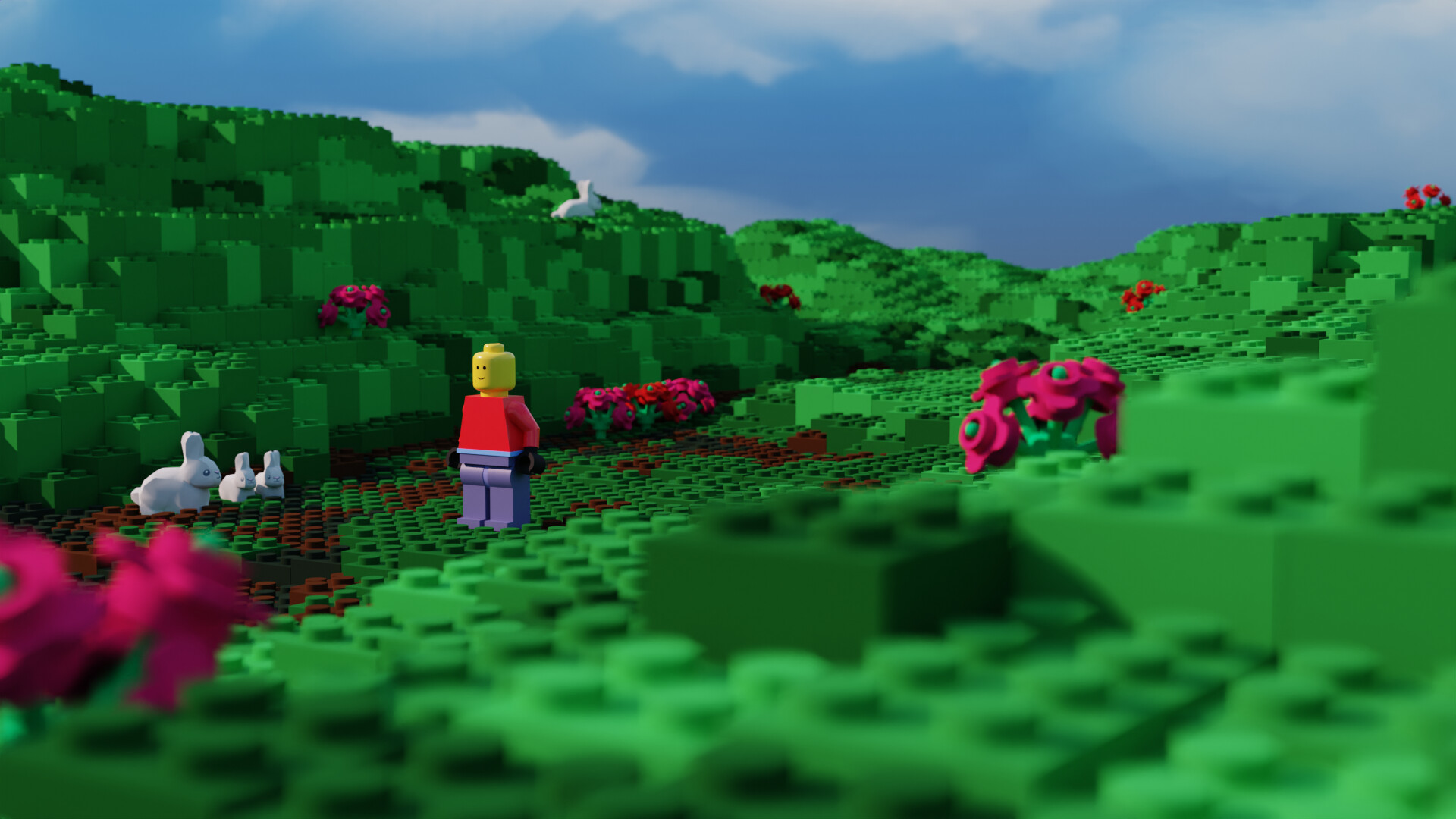 ArtStation - Lego Landscape + Character Scene