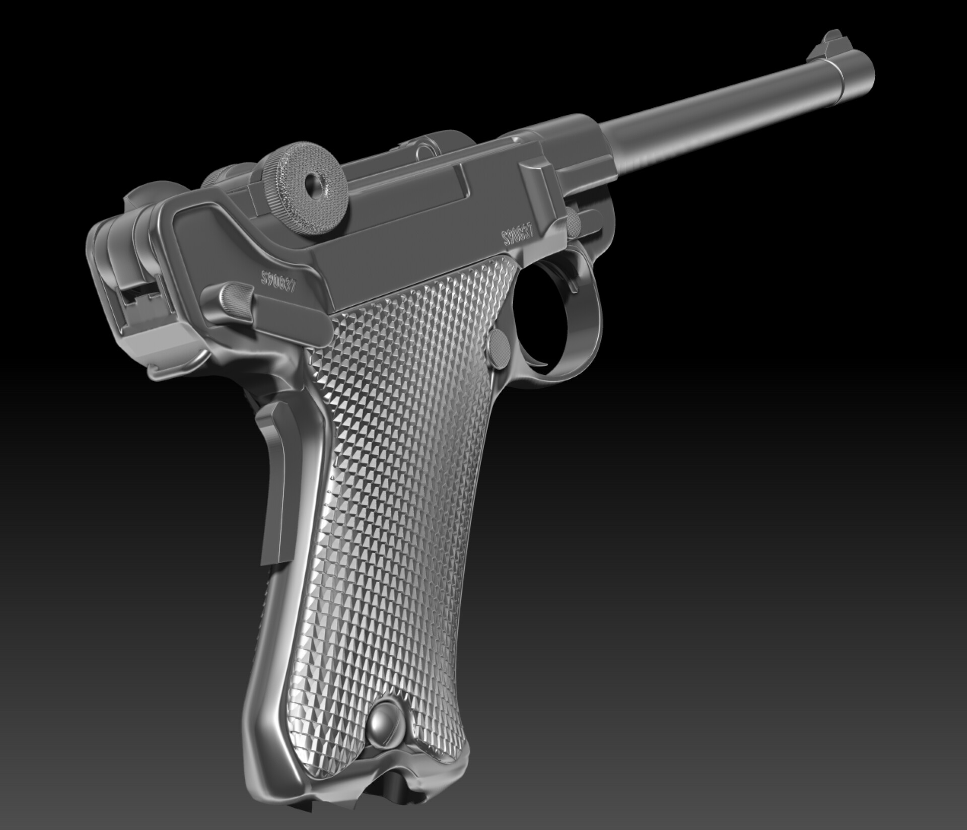 ArtStation - Luger Pistol - (WIP)