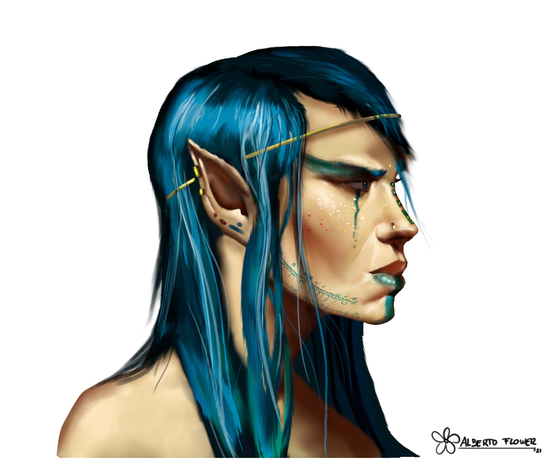 ArtStation - Elven lady study