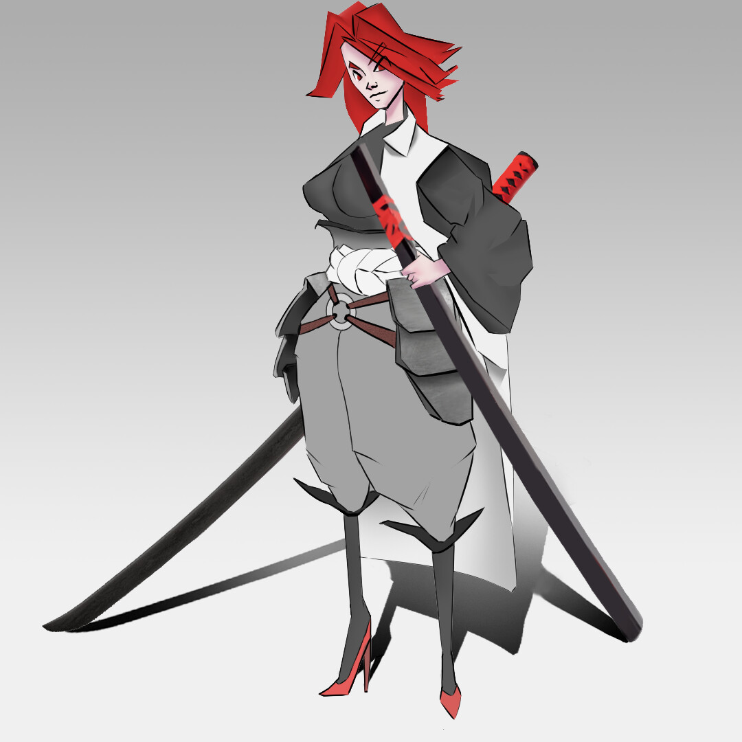 ArtStation - Female Samurai Design
