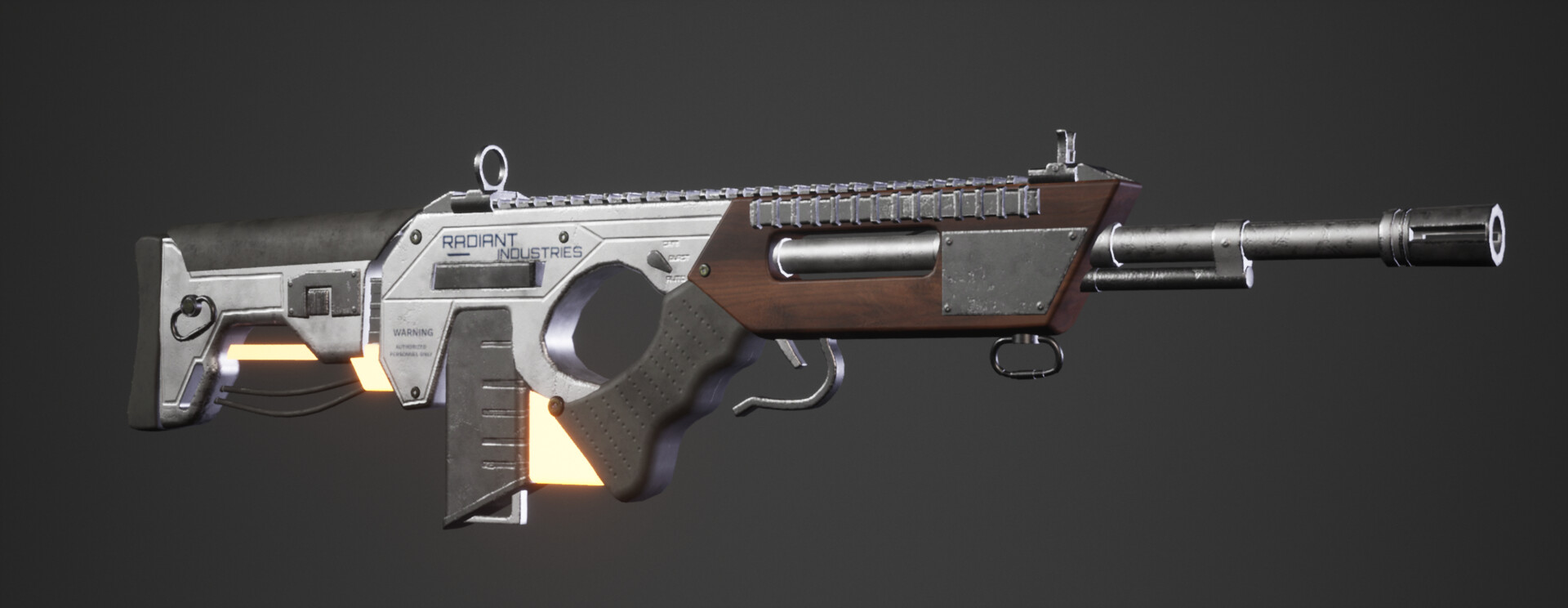 ArtStation - Sci-Fi Assault Rifle, University Project.