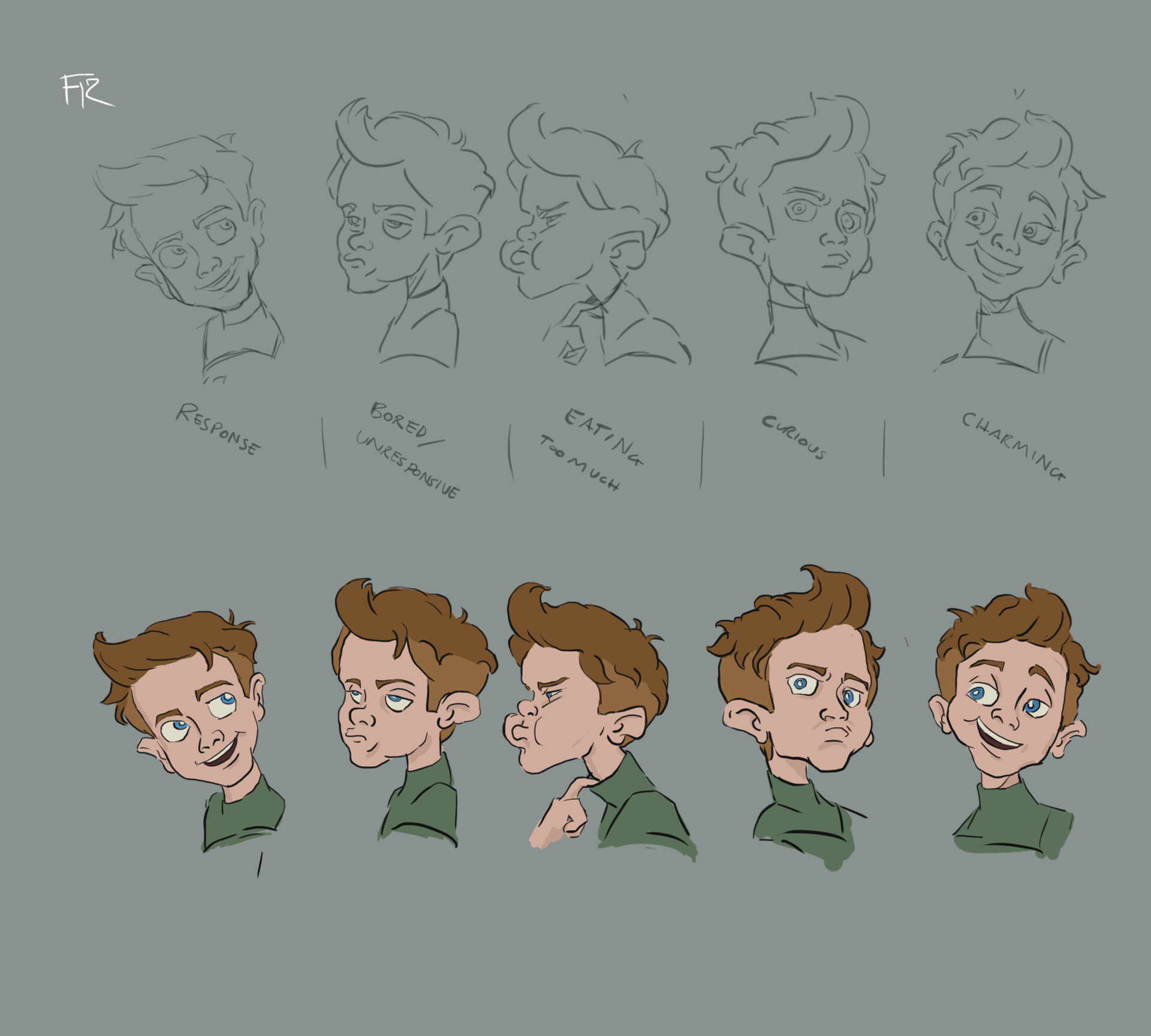 curious cartoon expression