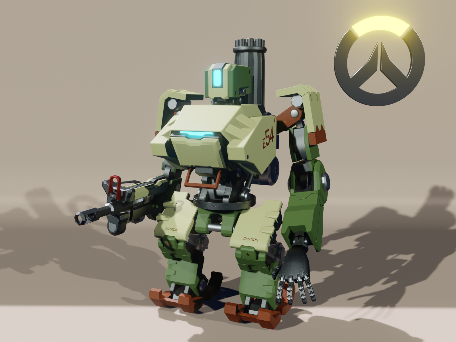 ArtStation - My First charackter design - Bastion Overwatch