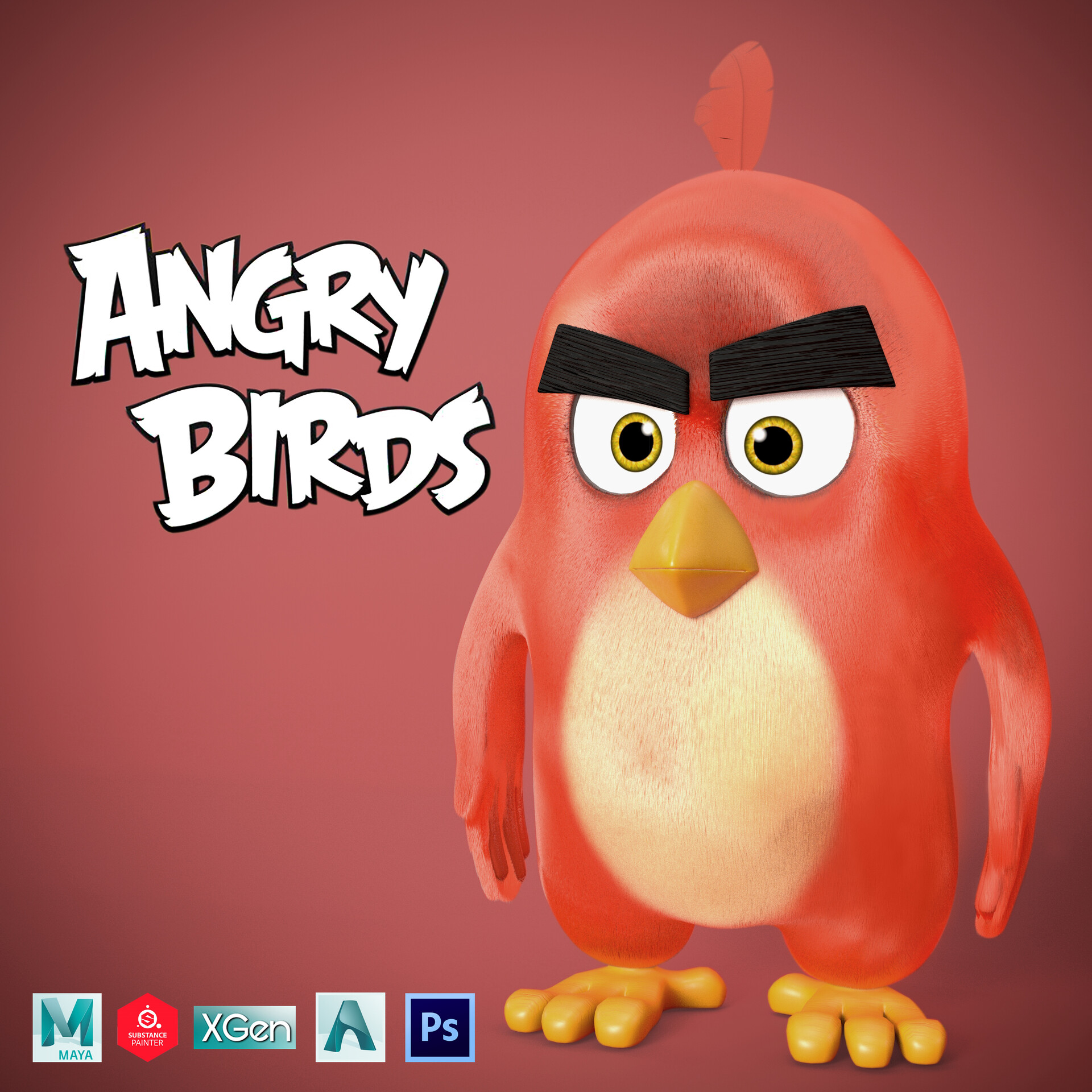 ArtStation - Angry Bird 3D Model 2k Resolution