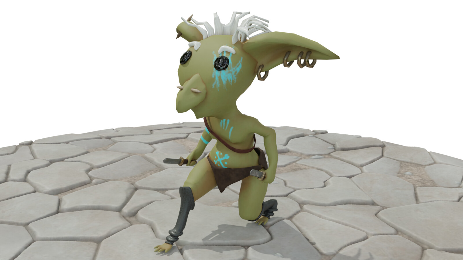 Justin Jattke - Goblin and Spider - Low Poly animated Game assets