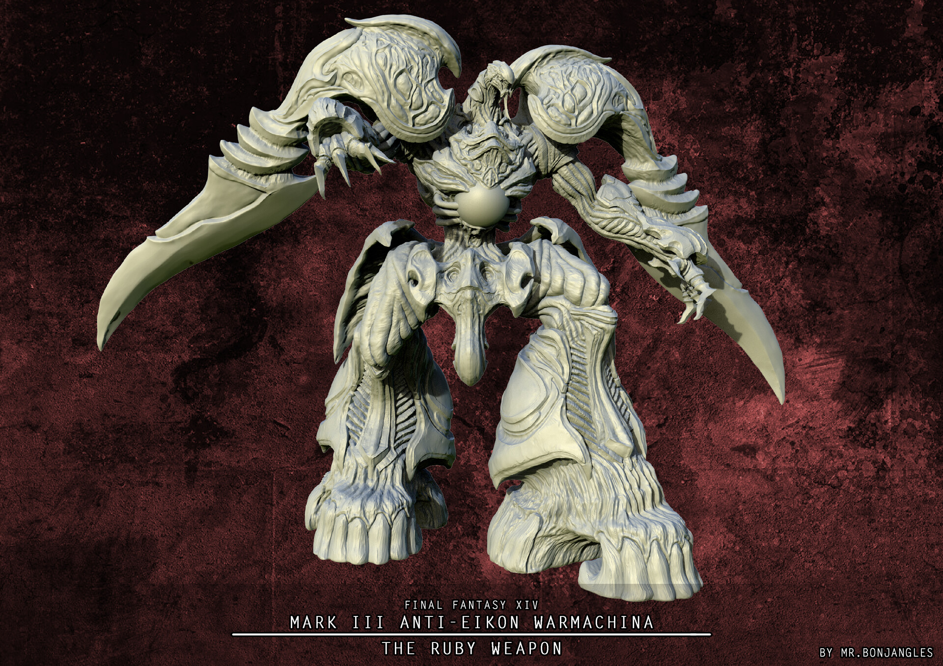 Mr.Bonjangles - Ruby Weapon Zbrush