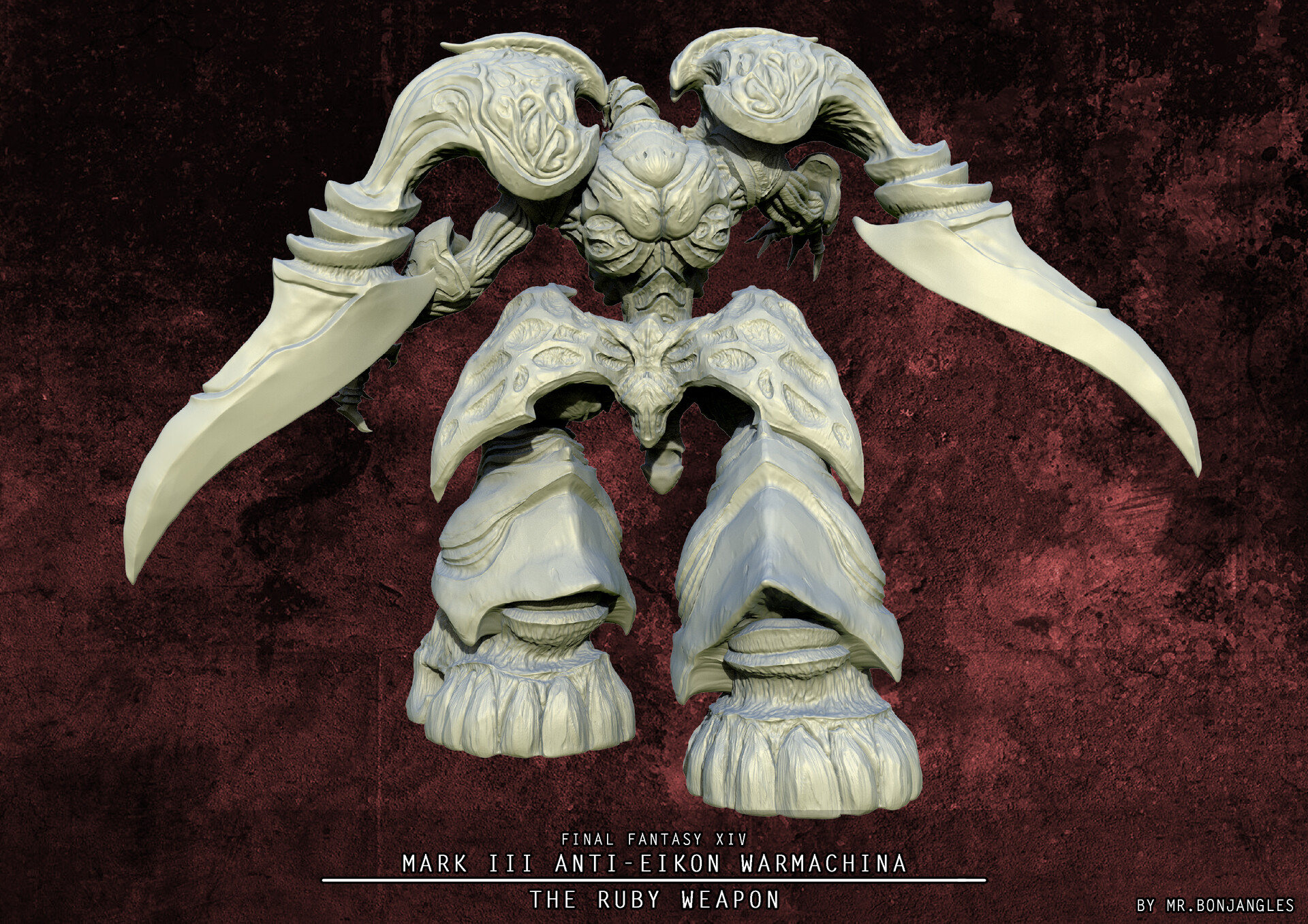 Mr.Bonjangles - Ruby Weapon Zbrush