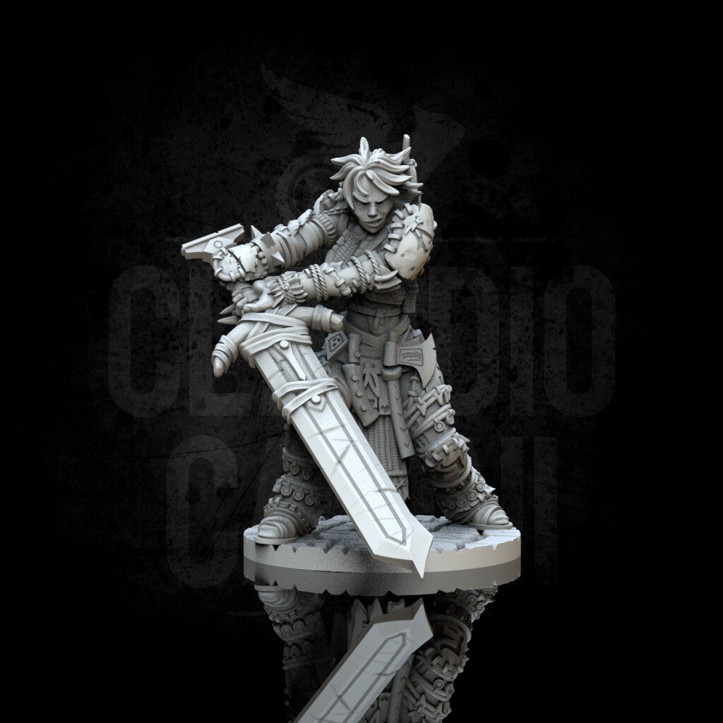 ArtStation - Amiri Miniature from Pathfinder Arena