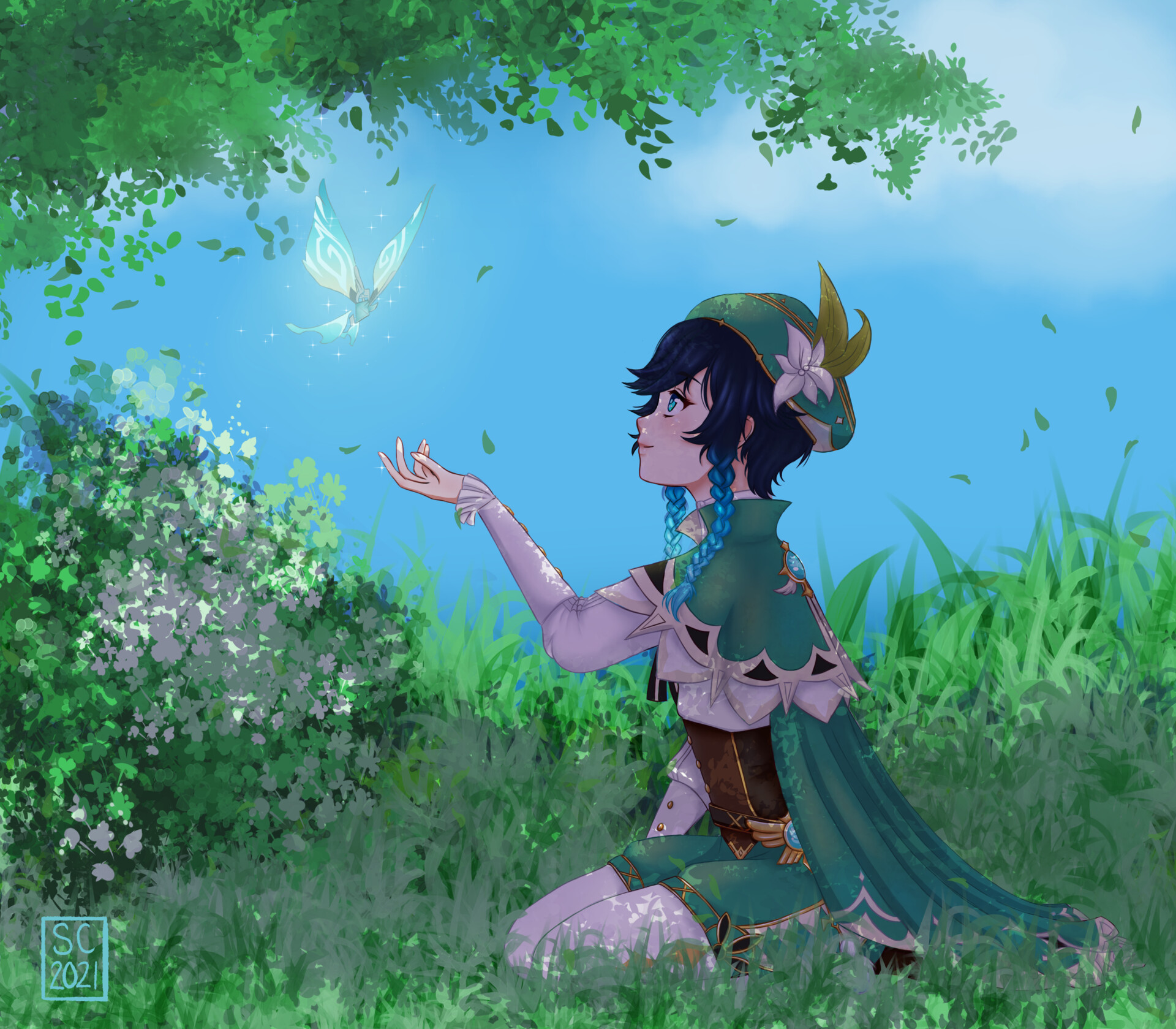 ArtStation - Venti Illustration - Genshin Impact Fanart