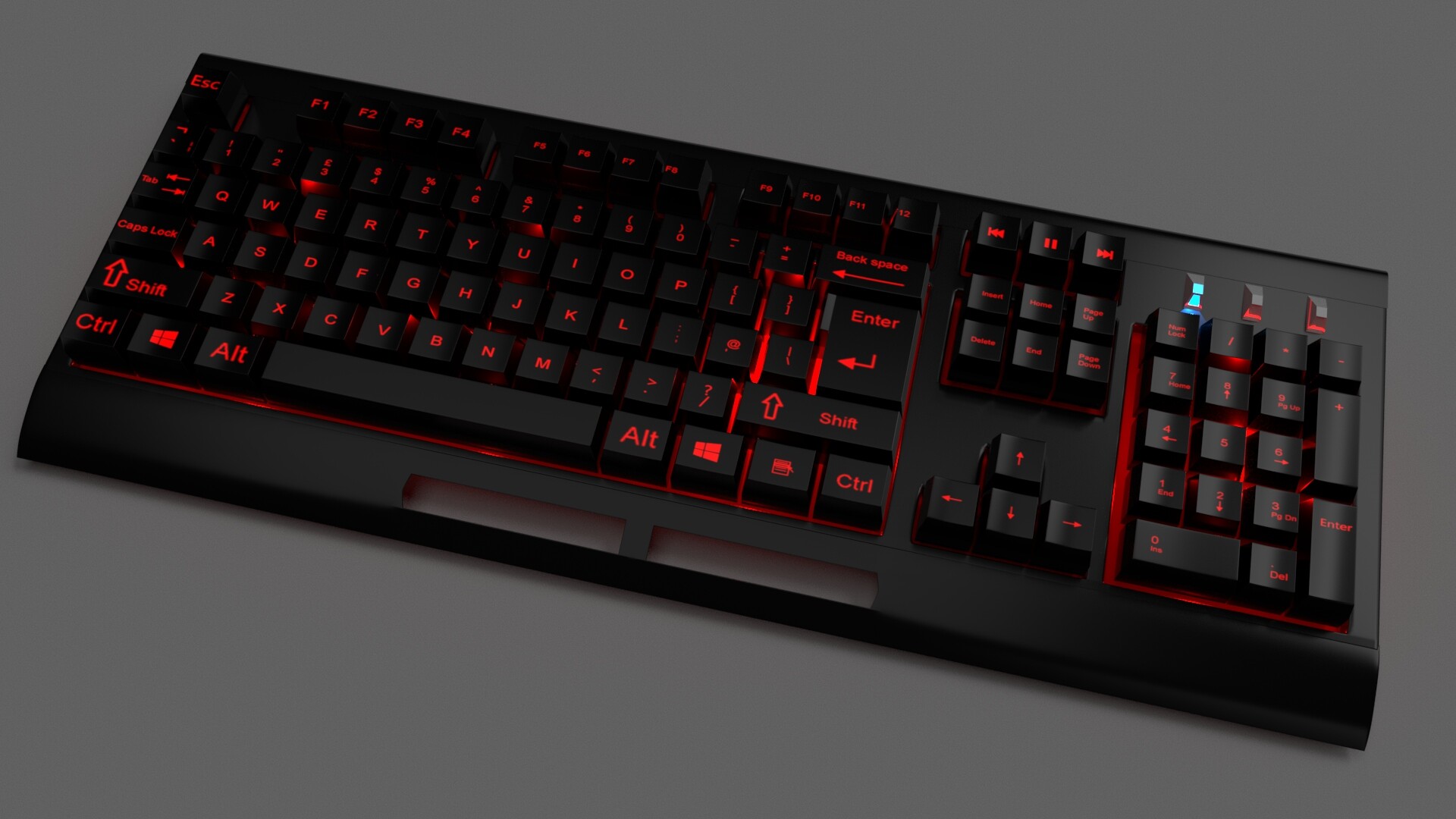 ArtStation - Gaming Keybord 3D Model