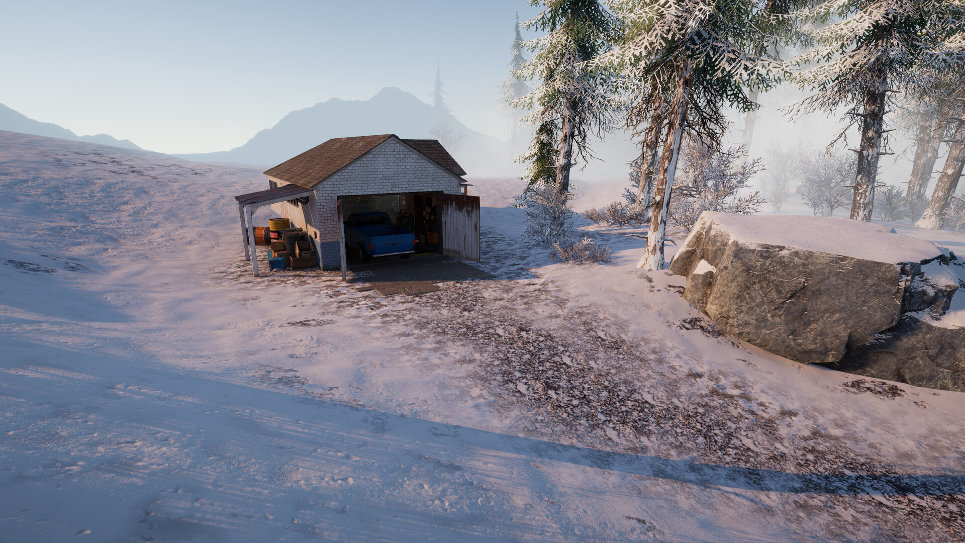 ArtStation - Winter garage