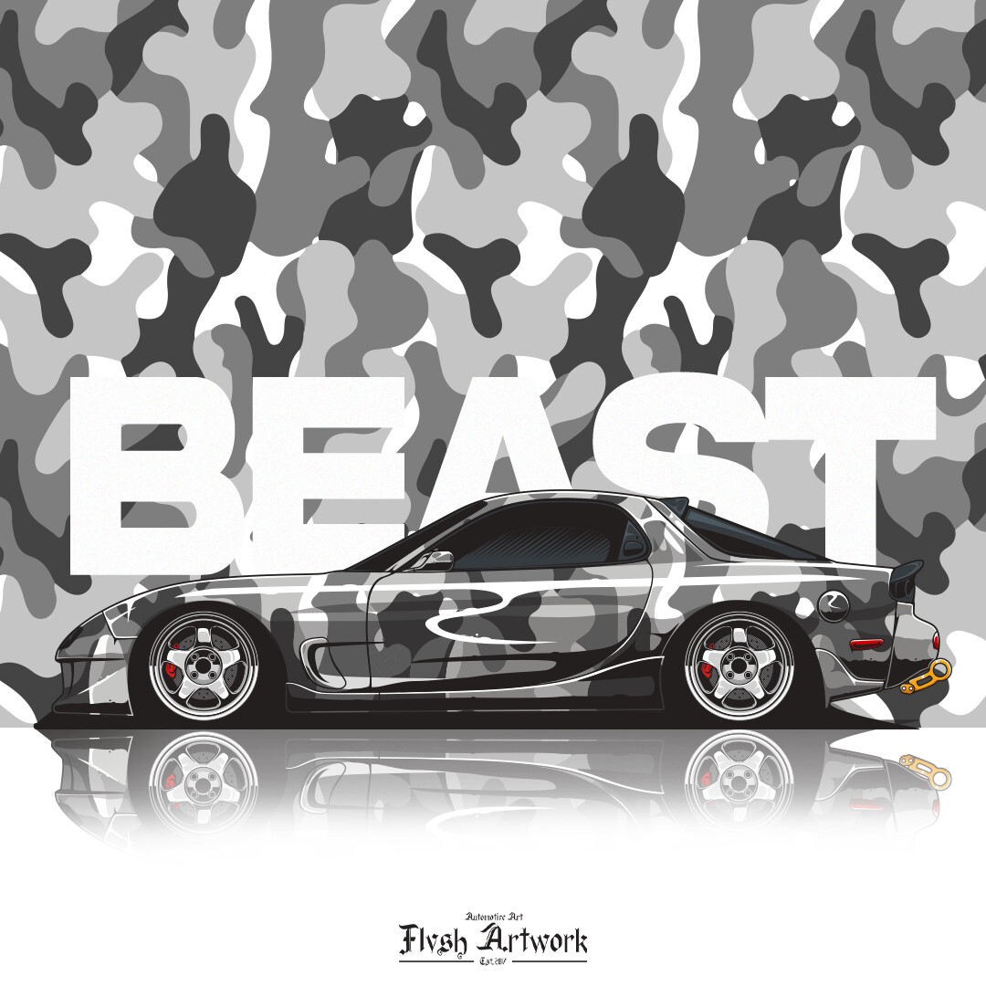 Flvsh Artwork - Mazda Rx7 FD