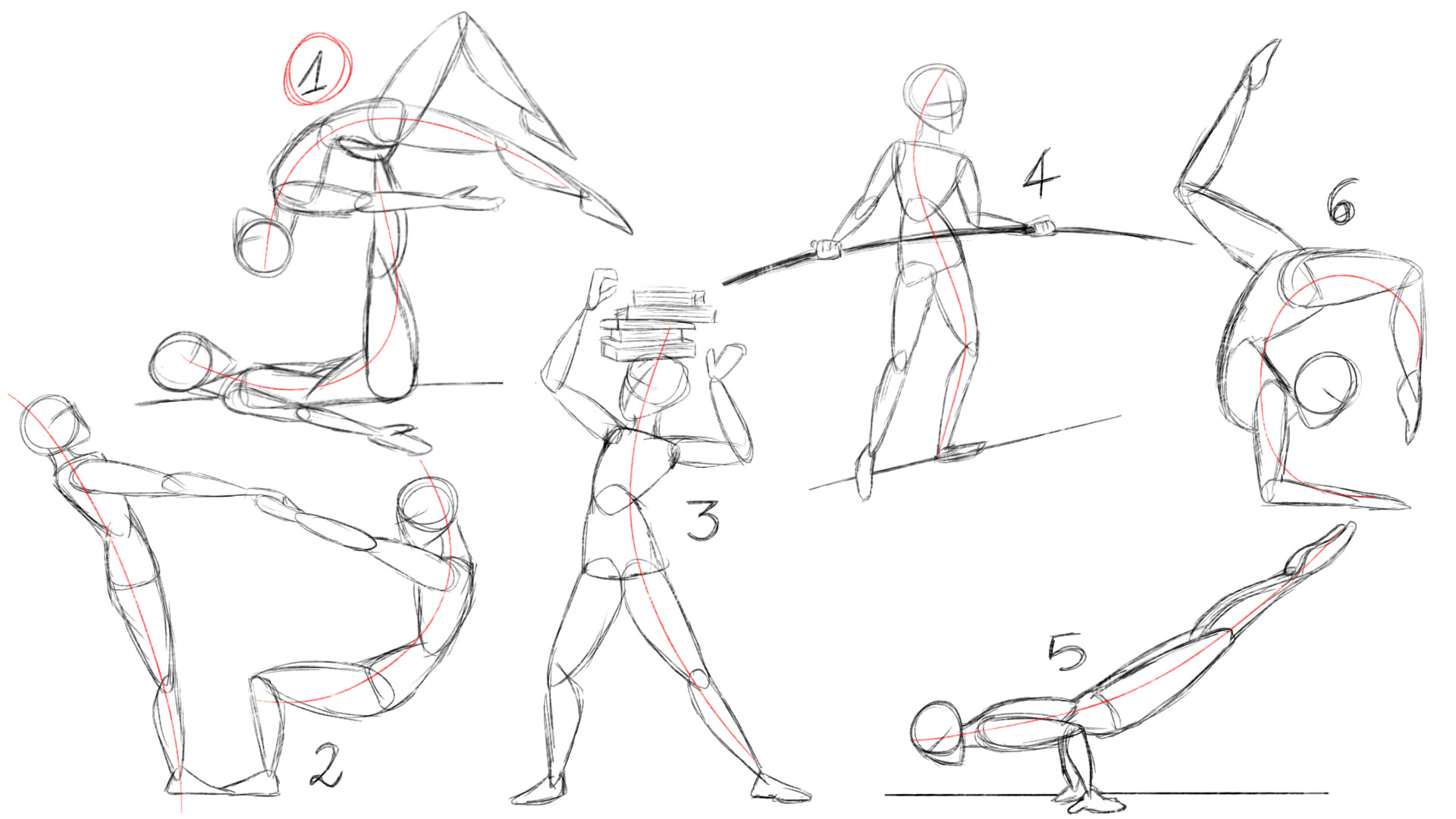 how to draw balanced poses