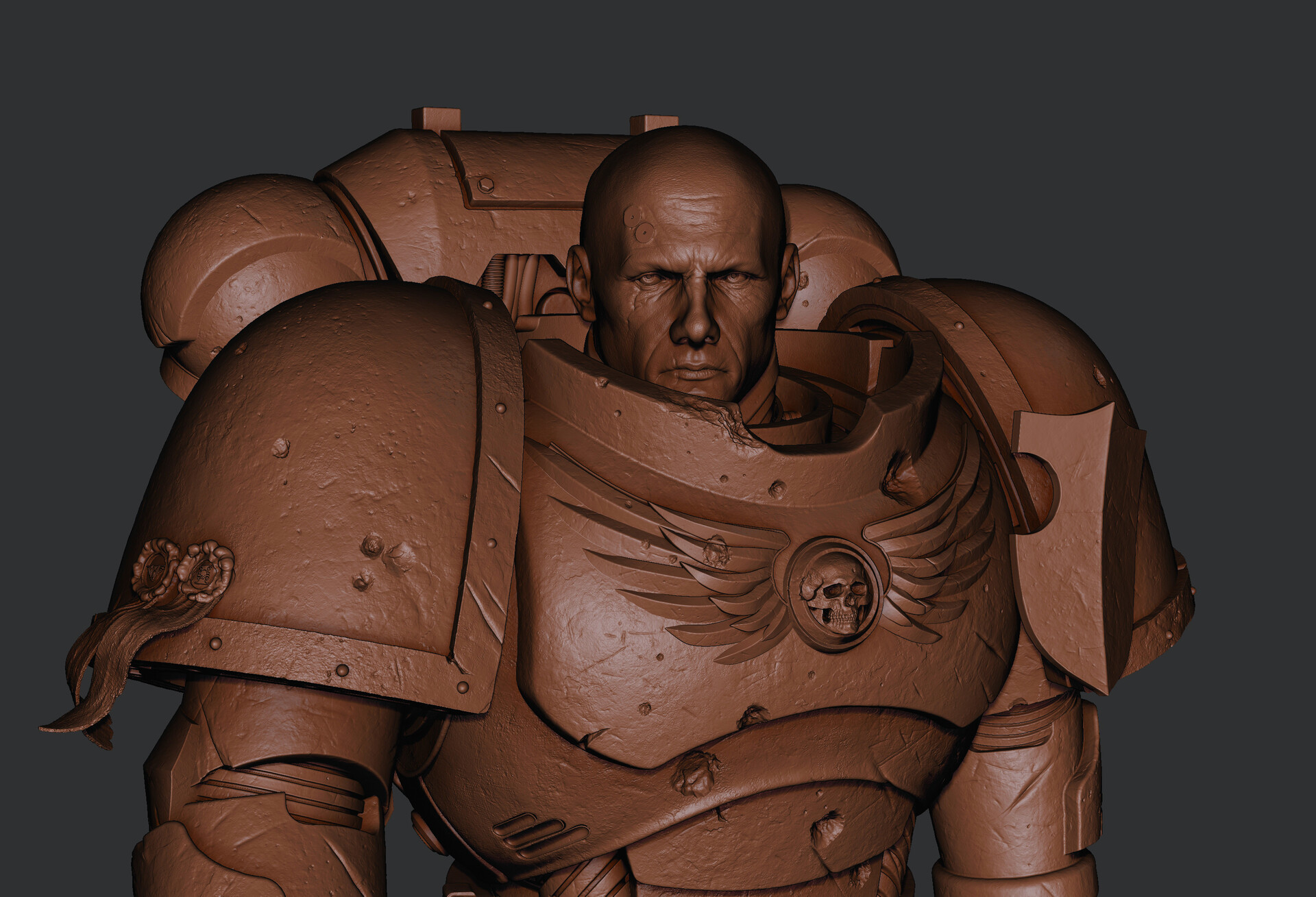 ArtStation - Flesh Tearer Space marine (WIP)