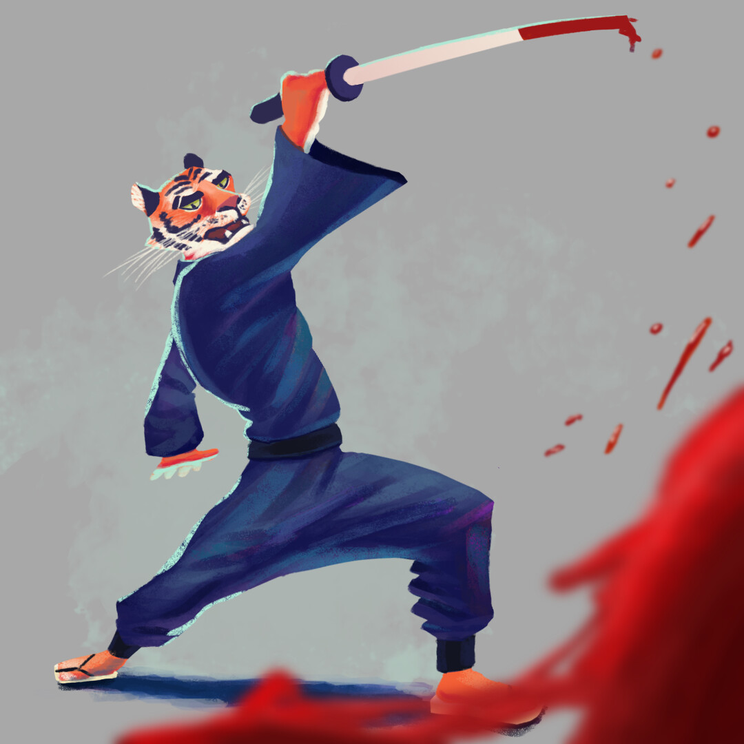 ArtStation - Tiger Samurai
