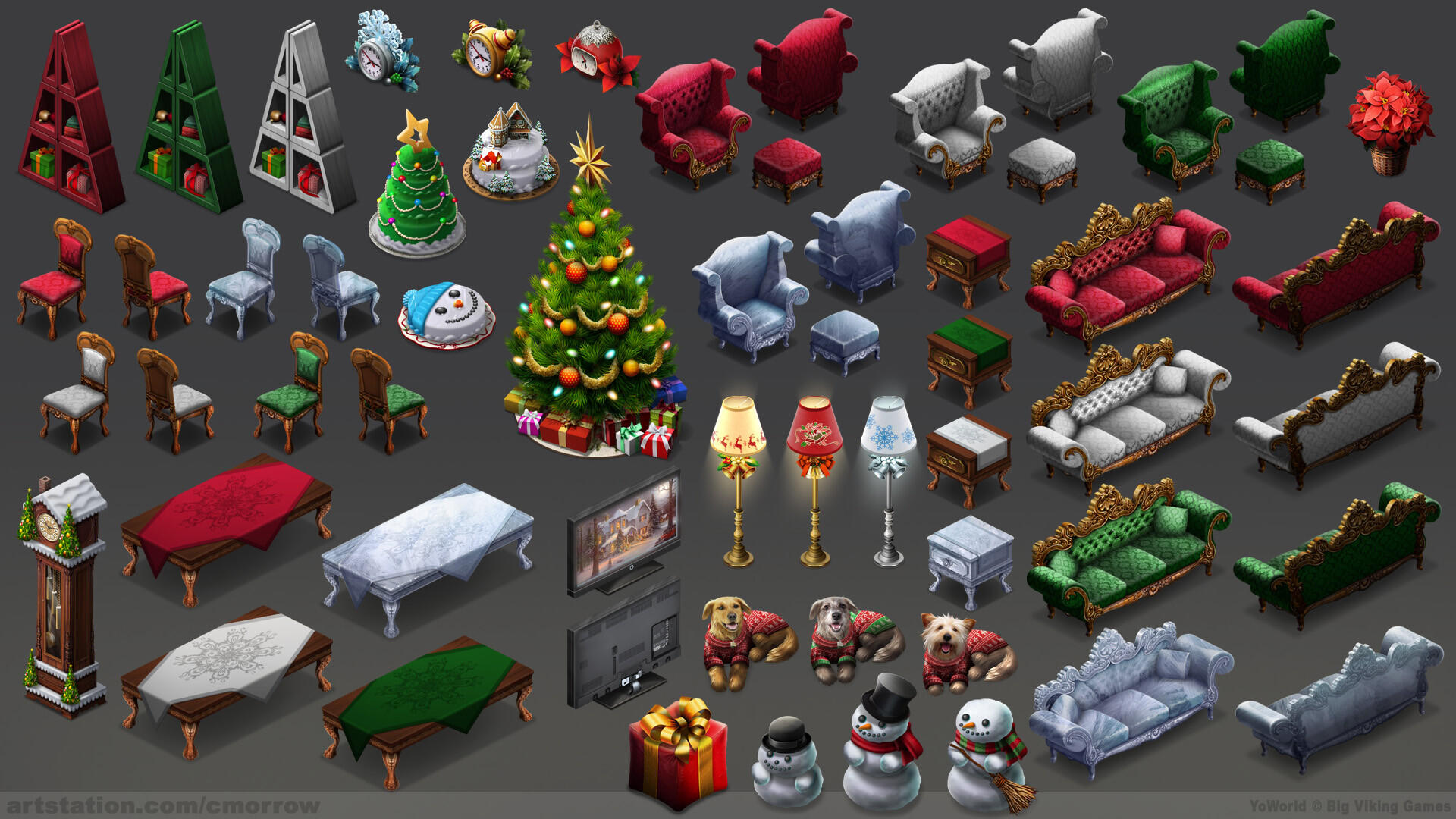 ArtStation - YoWorld Decor Items (Christmas Theme)